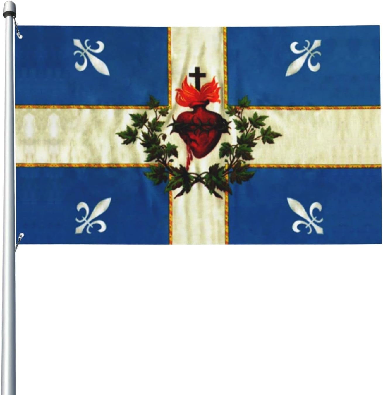Vintage Quebec Flag - Both Sides - Le Carillon-Sacré-Cœur Canada ...