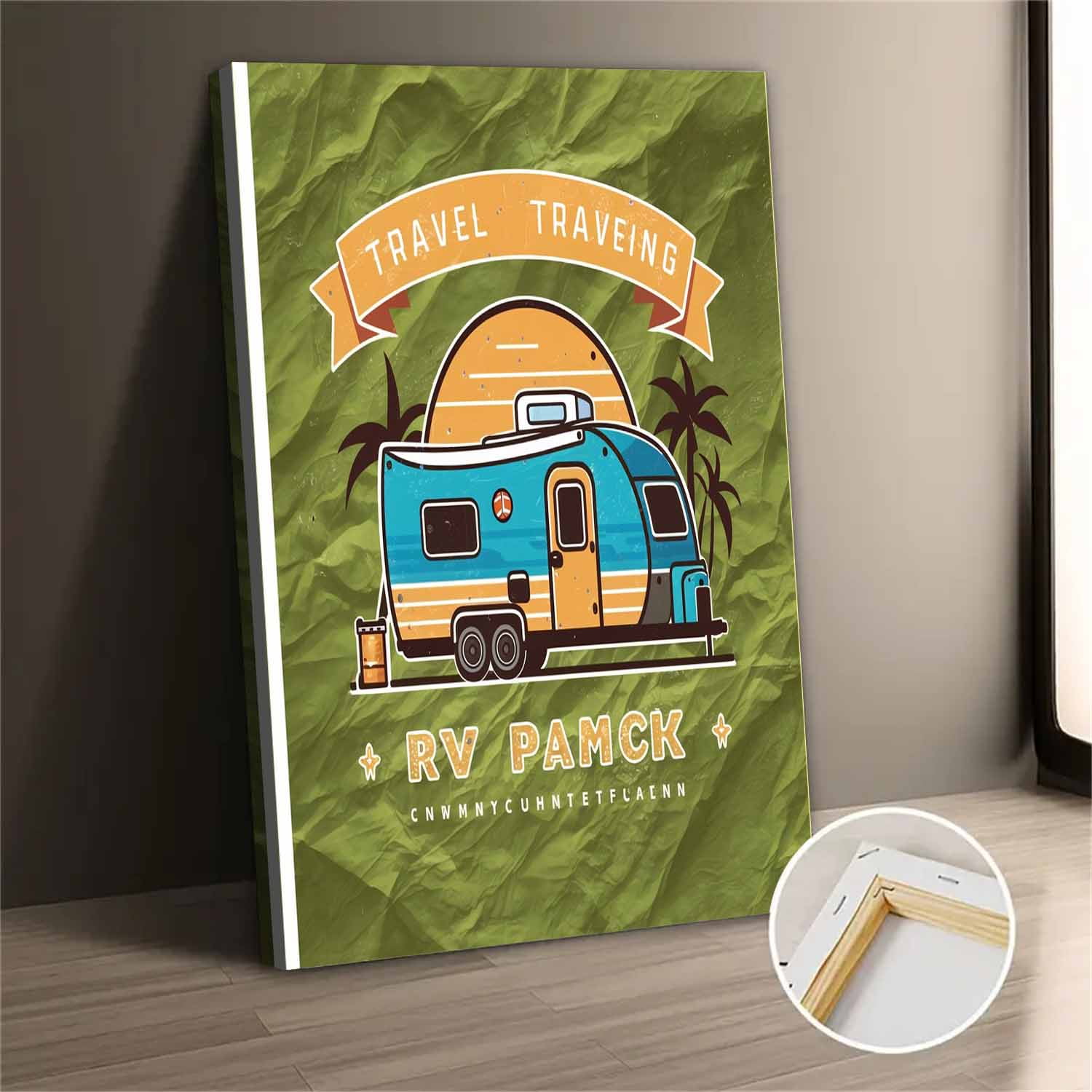 Vintage RV Camper Van Canvas Wall Art For Bedroom Living Room Decor ...