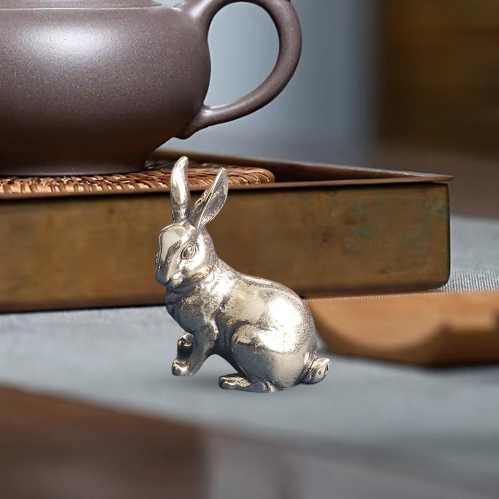 Vintage Rabbit Statue ,Home Decor Sculptures, Table Decor ,Miniature ...