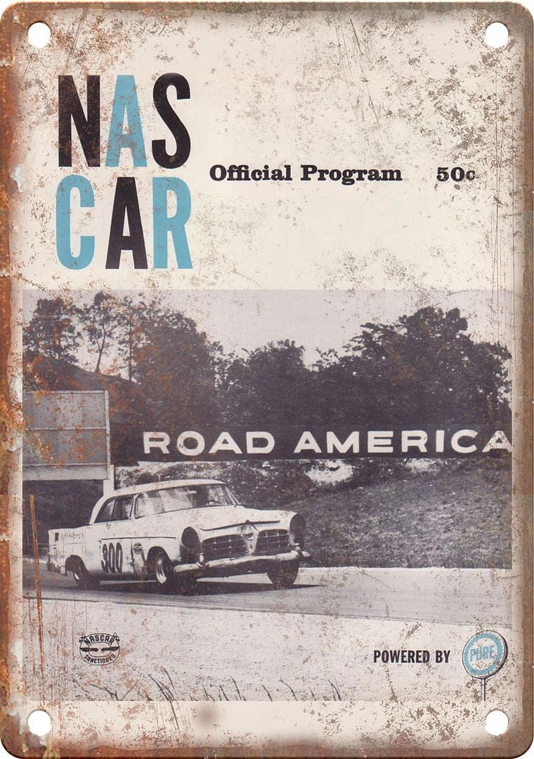 Vintage Racetrack Program Cover - Retro Look Metal Sign - Jumbo 10" x ...