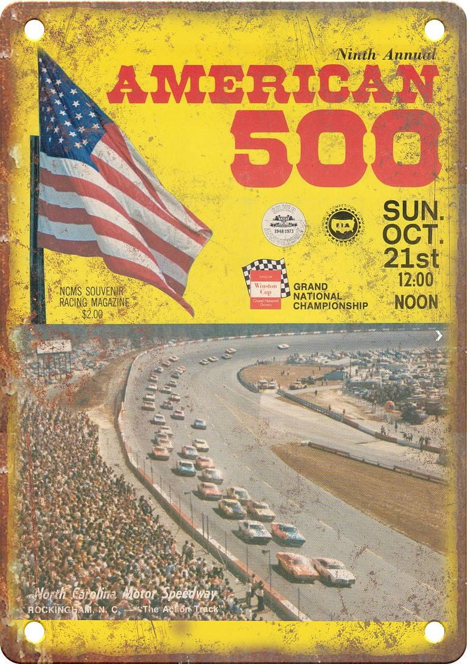 Vintage Racetrack Program Cover - Retro Look Metal Sign - Jumbo 10" x ...
