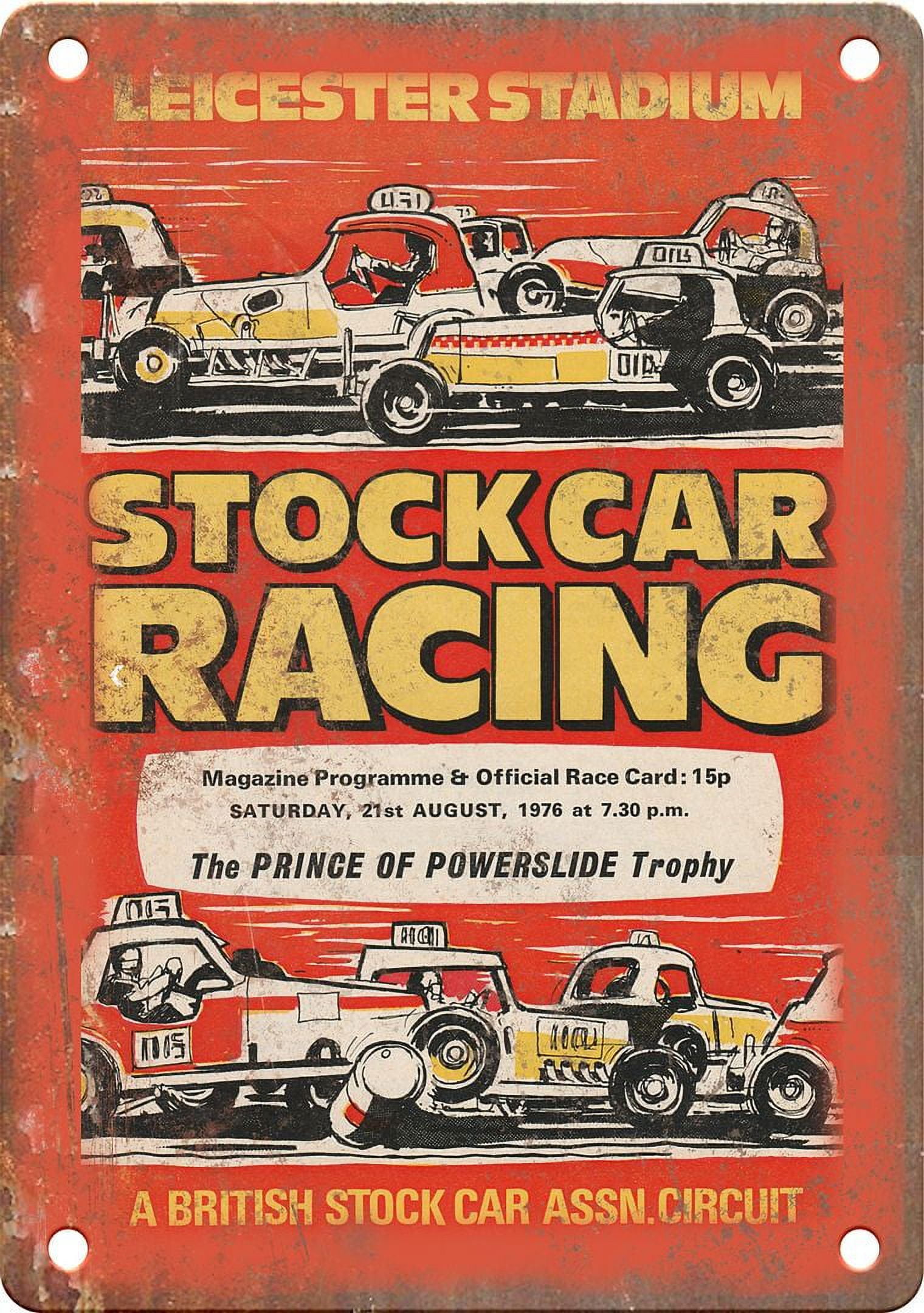 Vintage Racetrack Program Cover - Retro Look Metal Sign - Jumbo 10" x ...