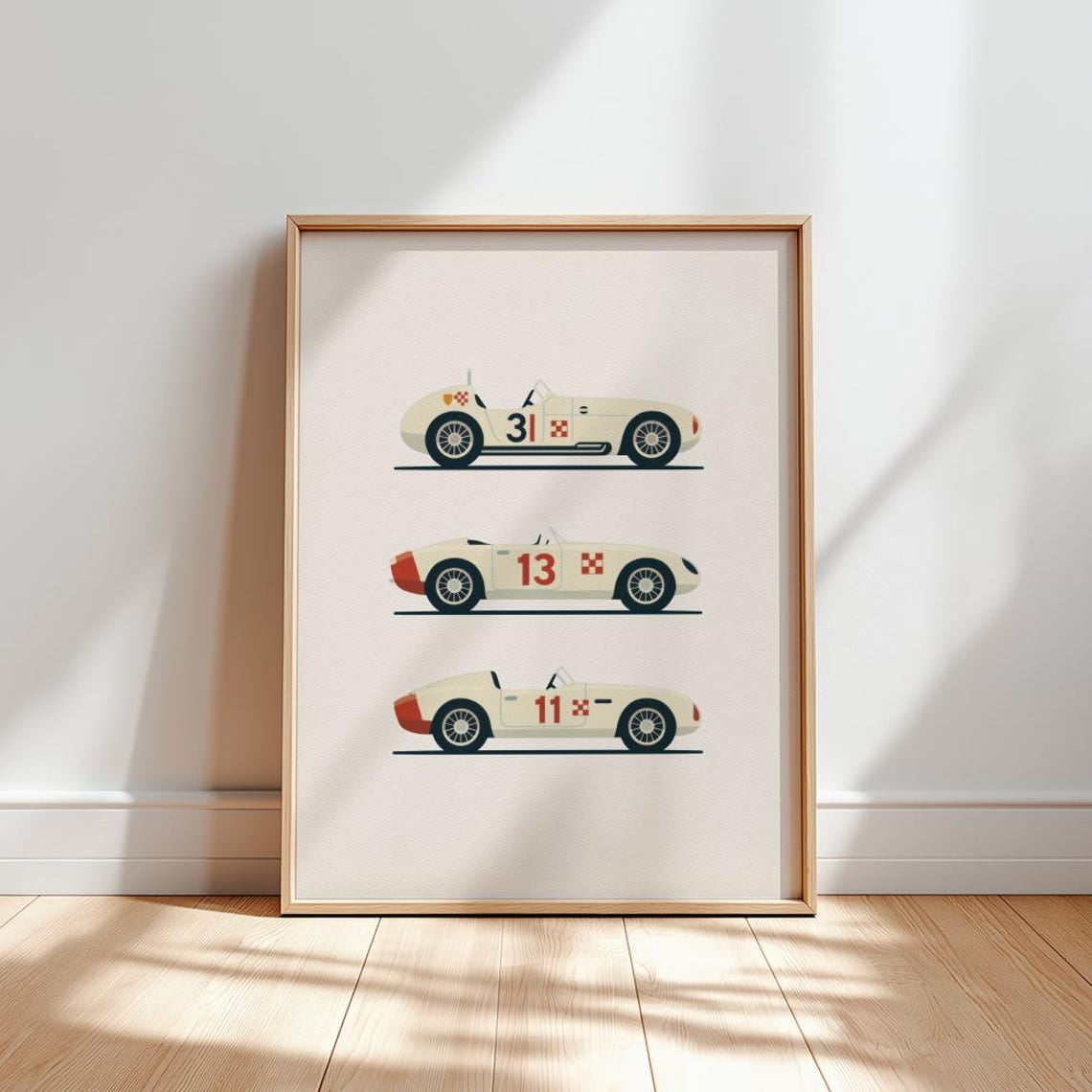 Vintage Racing Car Art Poster, Sports Car Poster, Unframed Poster Size ...