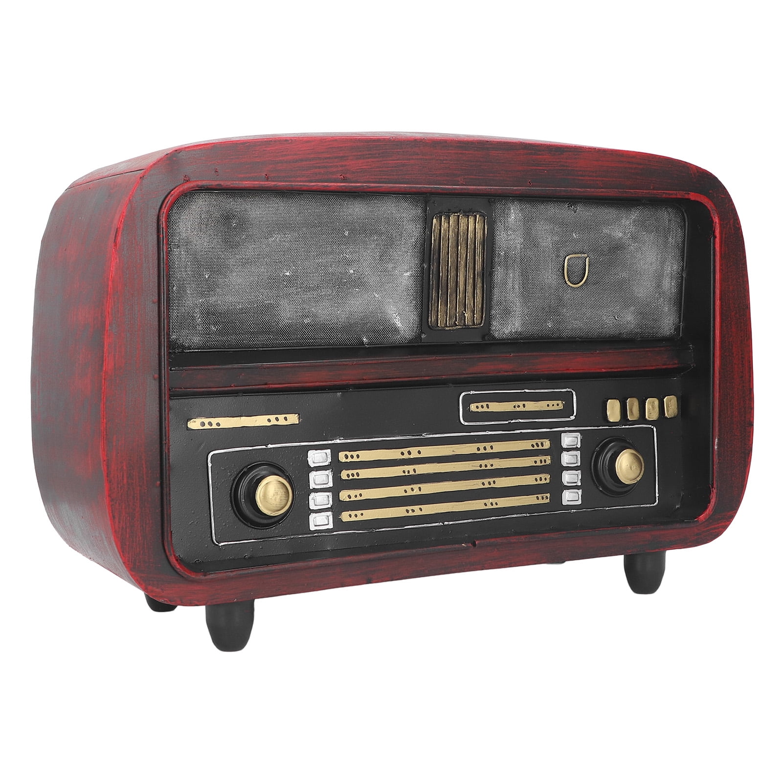 Vintage Radio Model Red Handmade Desktop Radio Ornament Home Artistic ...
