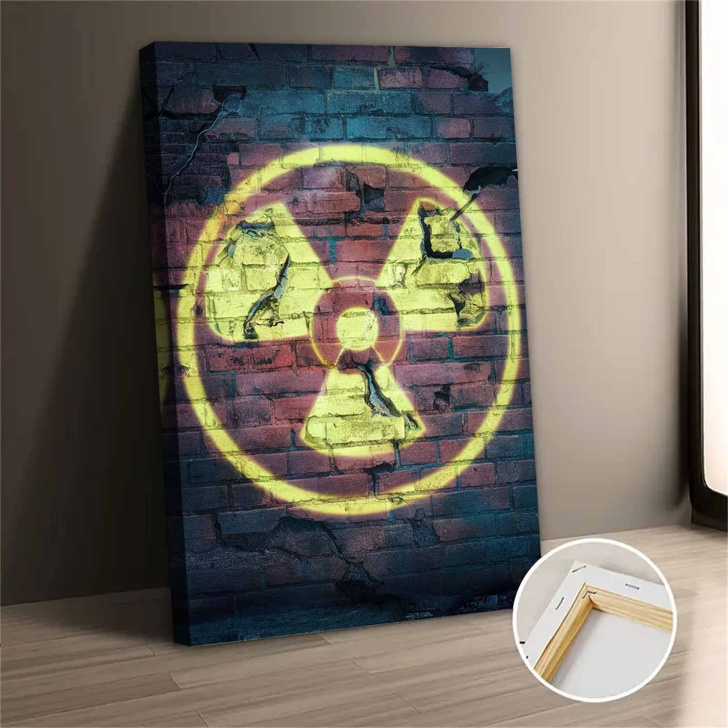 Vintage Radioactive Symbol Canvas Wall Art For Bedroom Living Room ...