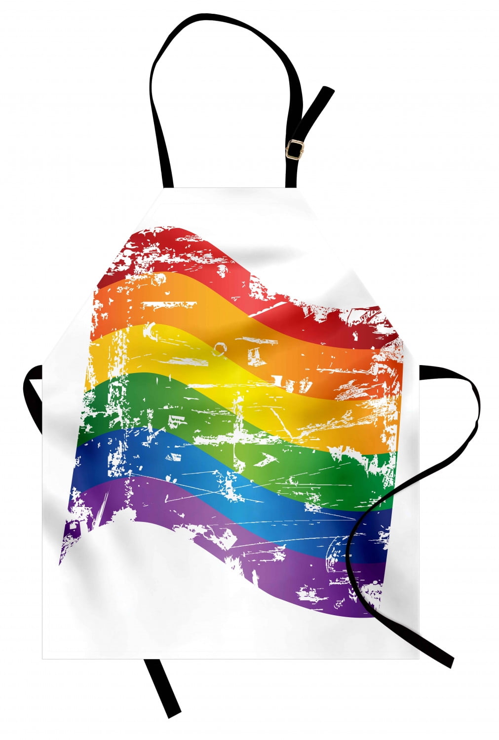 Vintage Rainbow Apron Grunge Style Gay Pride Flag LGBT Community Themed ...
