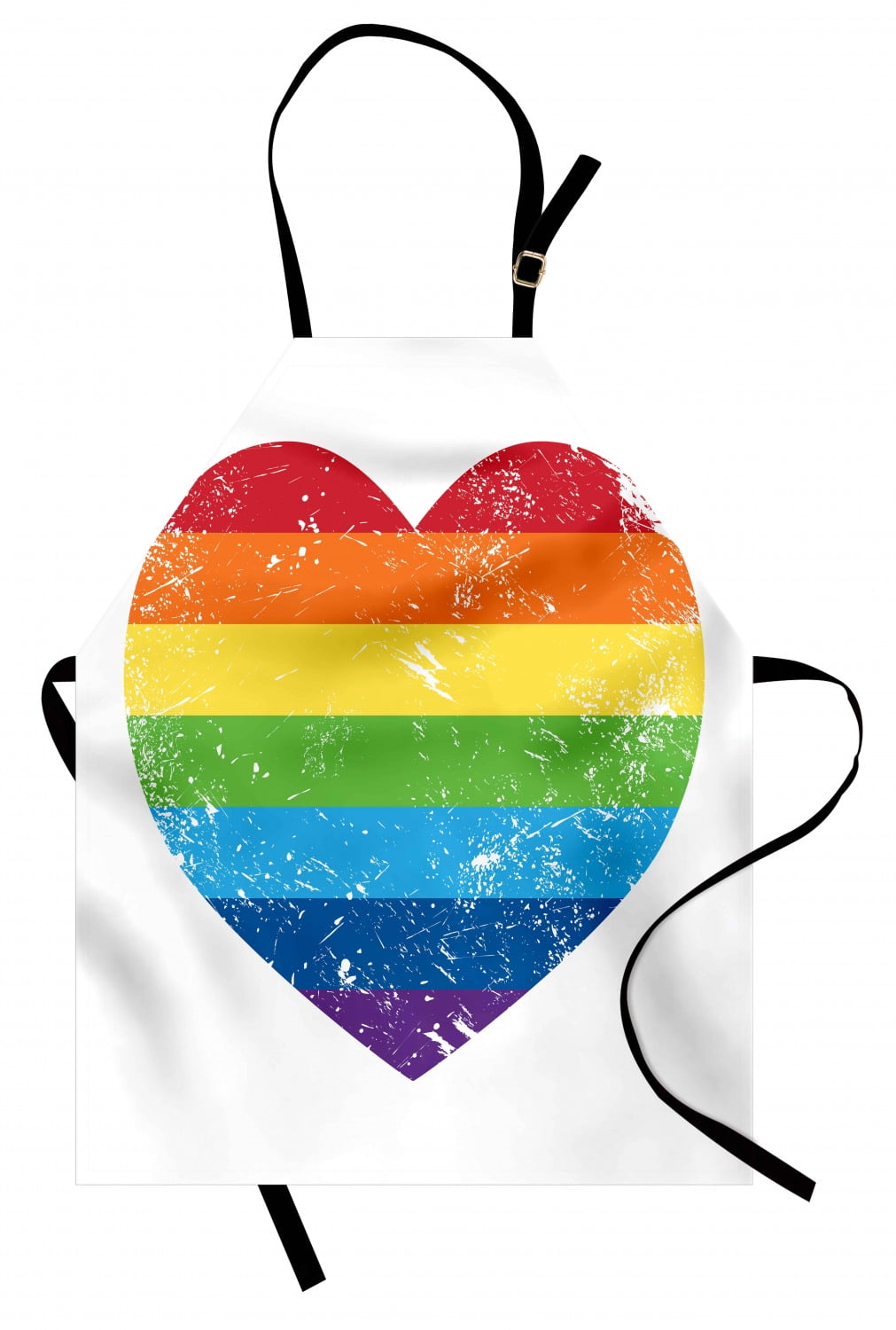 Vintage Rainbow Apron Heart Shape with LGBT Flag Design Gay Pride ...
