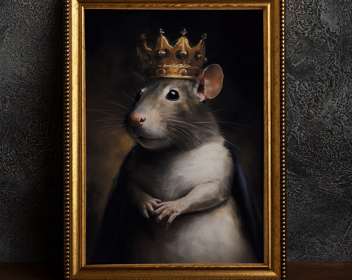 Vintage Rat King Poster,, Animal Lover Gift, Classic Wall Art, Modern ...