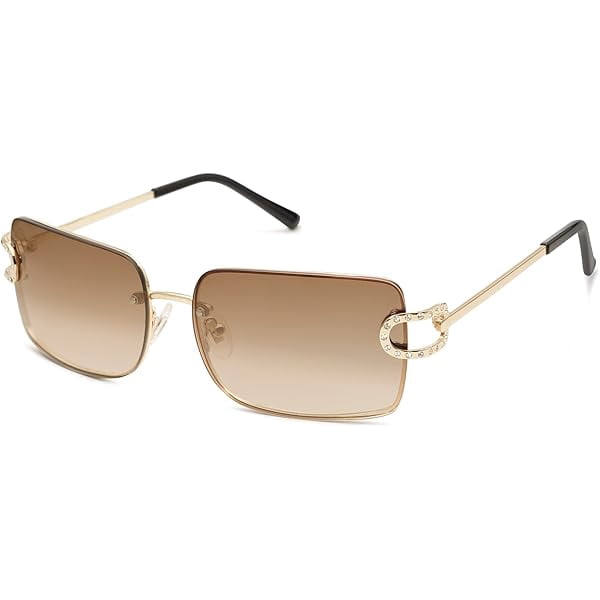 Vintage Rectangle Sunglasses for Women,Trendy Rimless 90s UV400 Womens ...