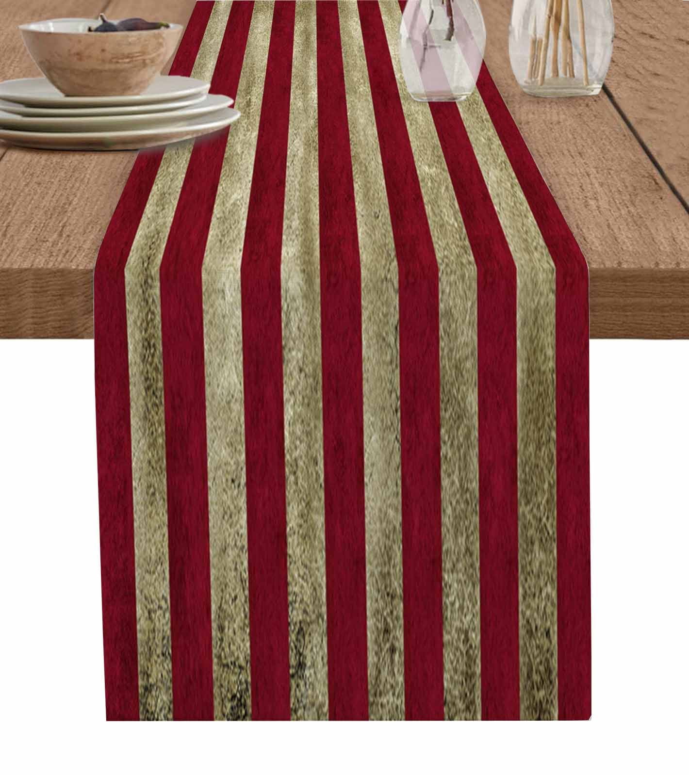 Vintage Red American Flag Table Runner US Flag Stripe Retro Starts ...