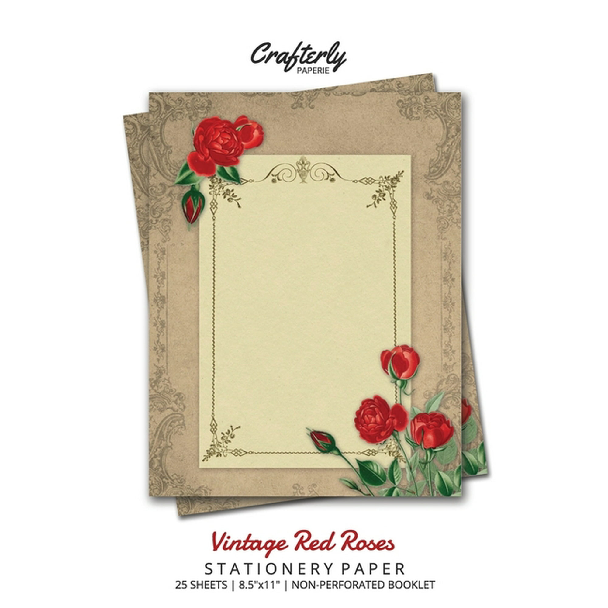 Flower Border Lined Paper