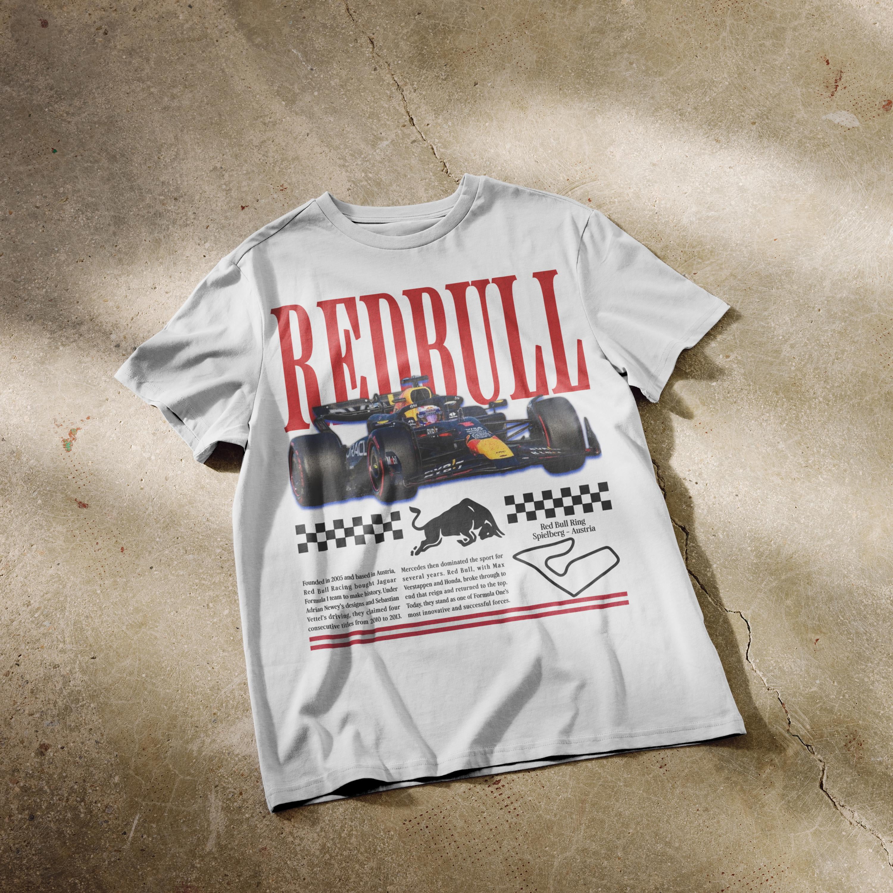 Vintage Redbull Racing T-Shirt | Formula 1 Fan Merch | F1 Redbull Tee ...