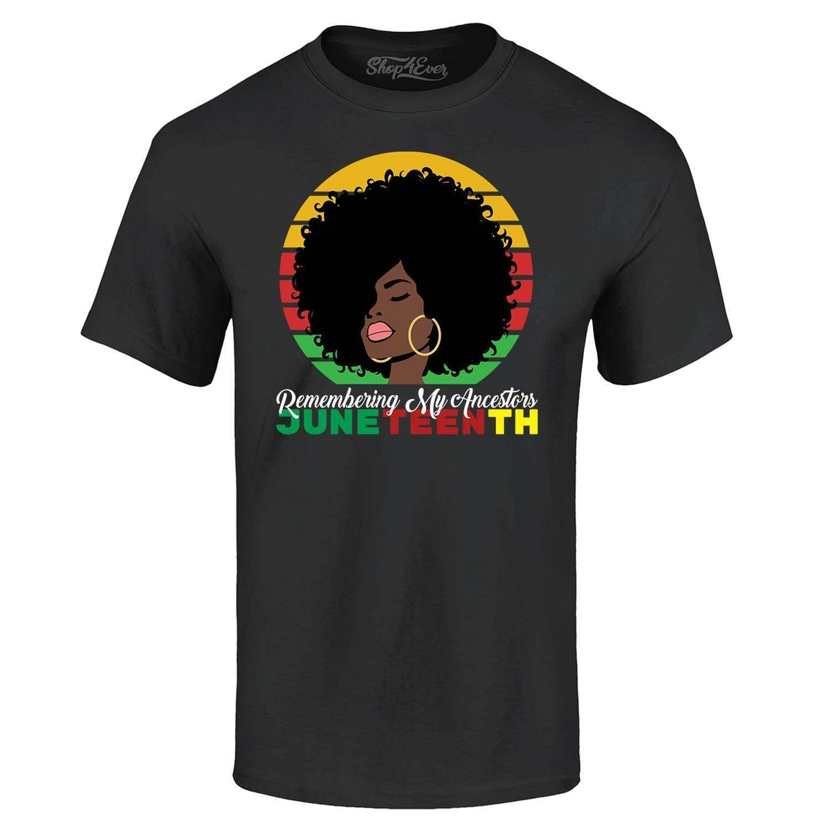 Vintage Remembering My Ancestors Black Woman T-Shirt Juneteenth Shirts ...