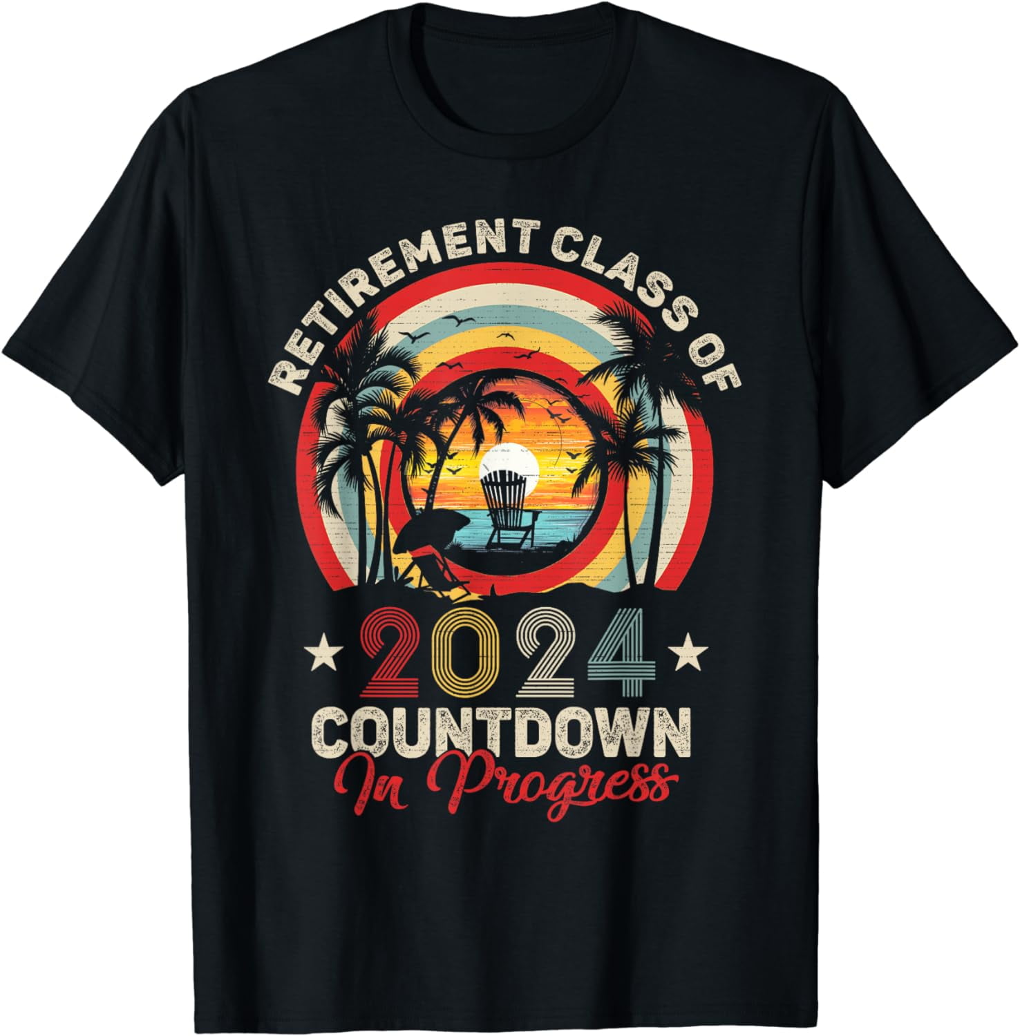 Vintage Retirement Class Of 2024 Countdown In Progress T-Shirt ...