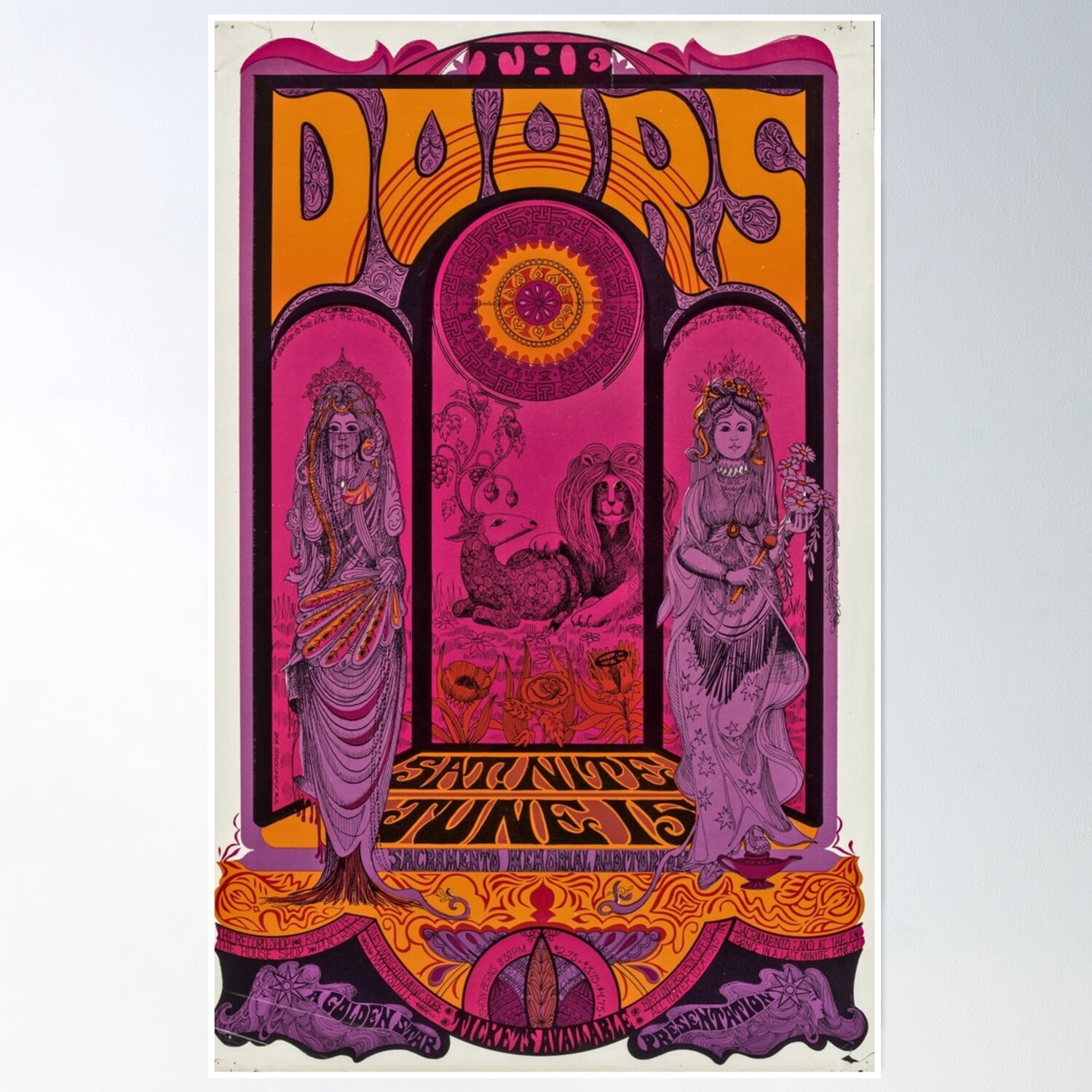 Vintage Retro 1968 Psychedelic Concert Poster Poster Wall Art, Modern ...