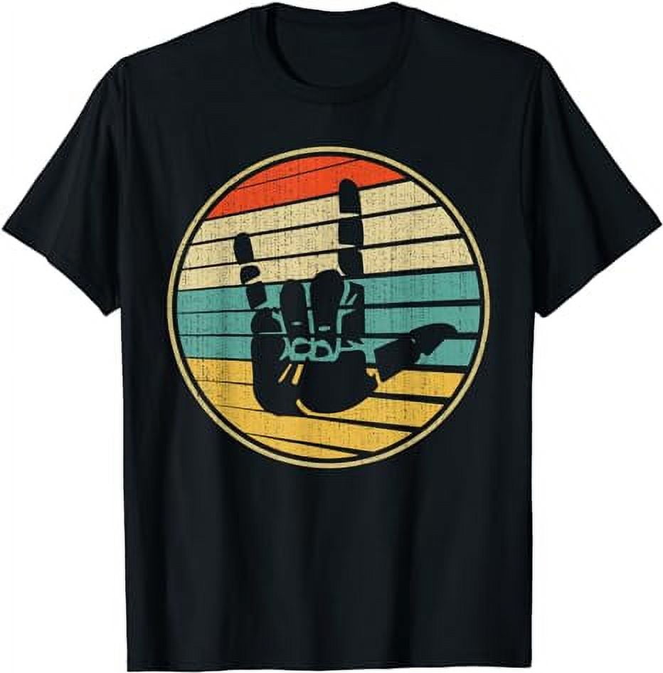 Vintage Retro 70s 80s Interpreter ASL I Love You Hand Sign T-Shirt ...