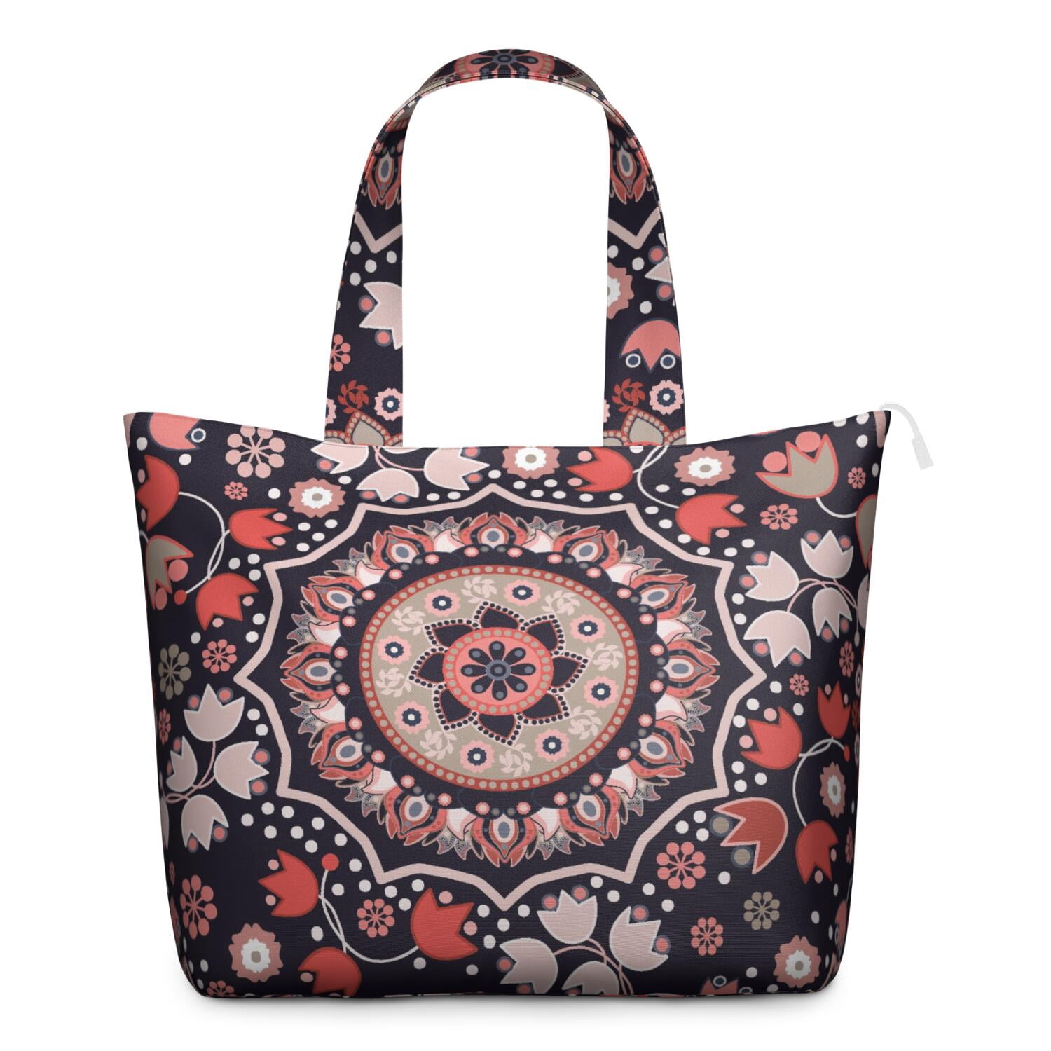 Vintage Retro Ethnic Floral Carry-On - Separate Interior Pockets for ...