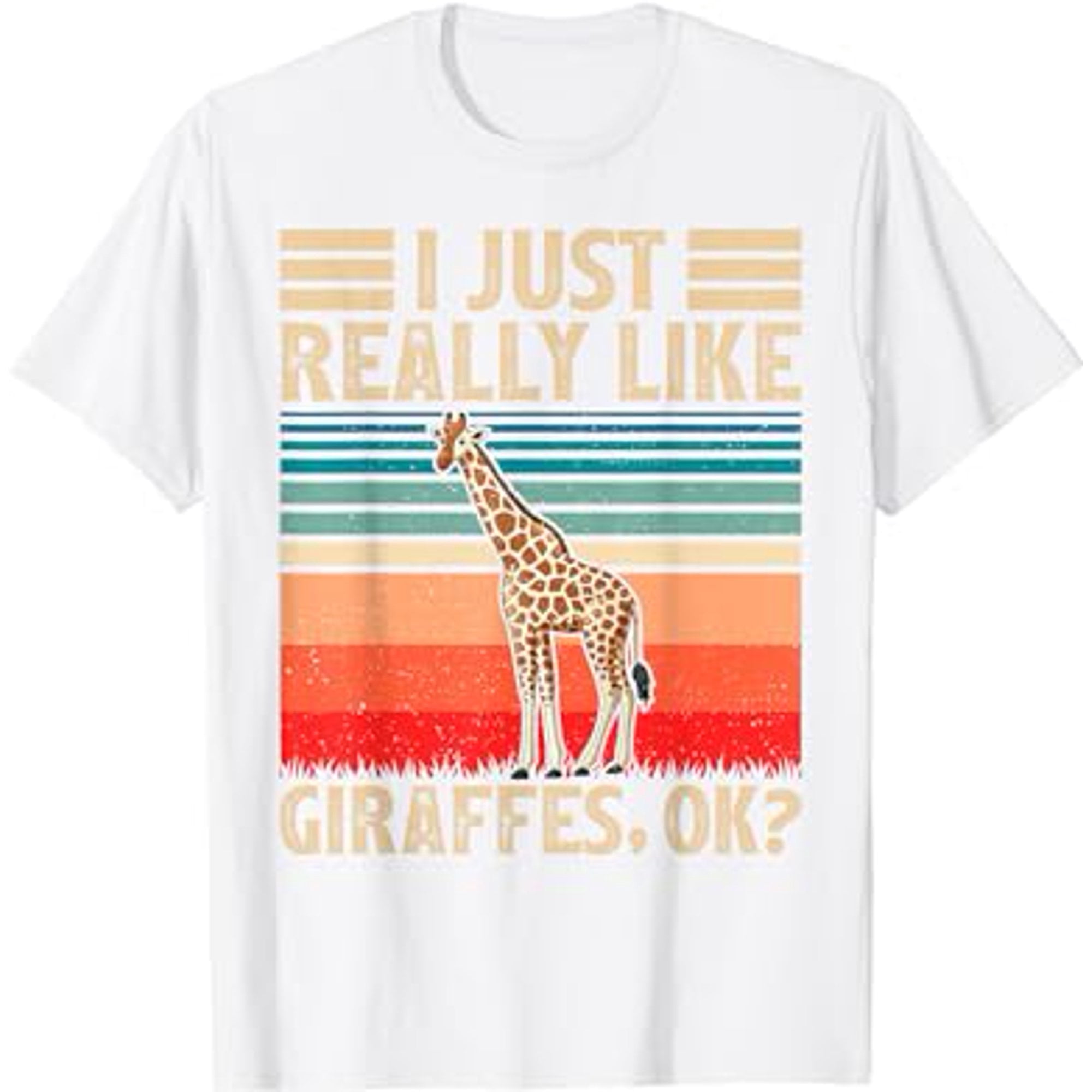Vintage Retro Giraffe Lover I Just Really Like Giraffes Ok T-Shirt - Walmart.com