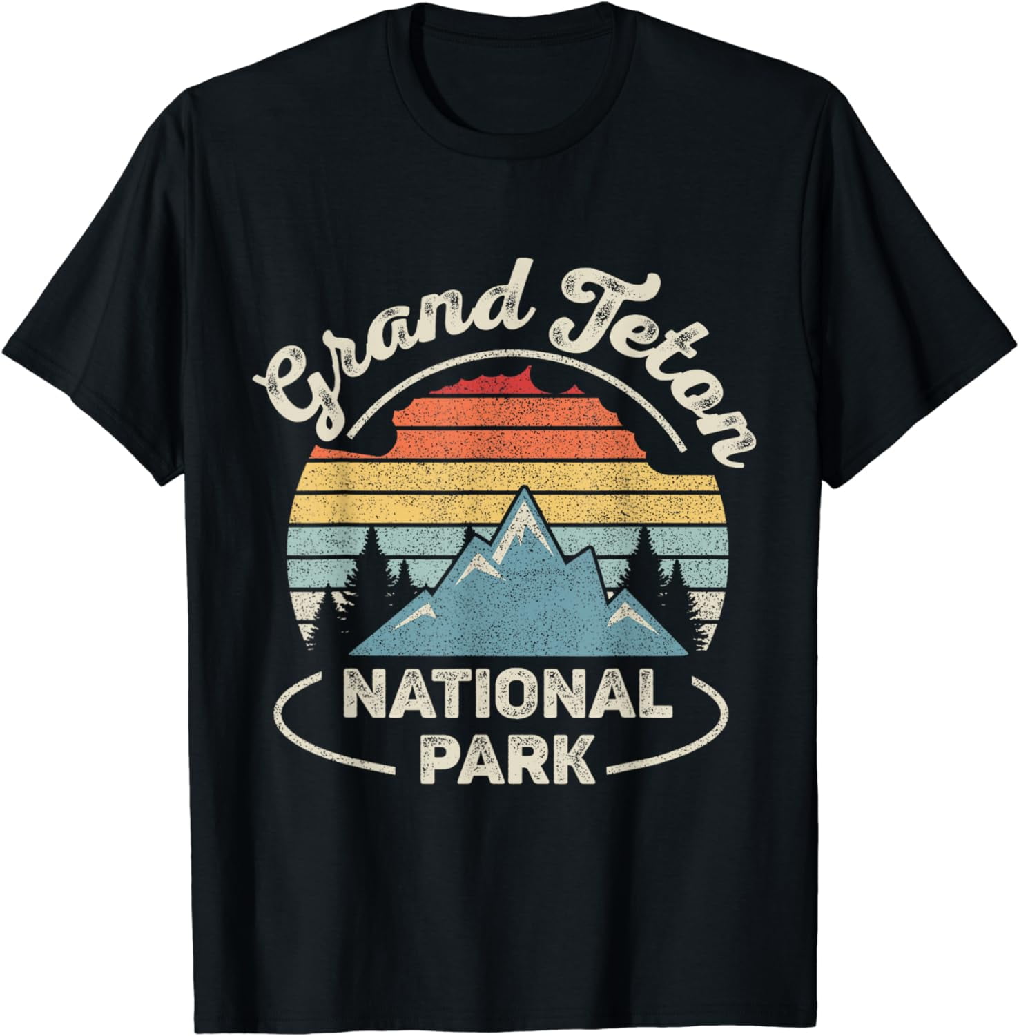 Vintage Retro Grand Teton National Park T-Shirt - Walmart.com