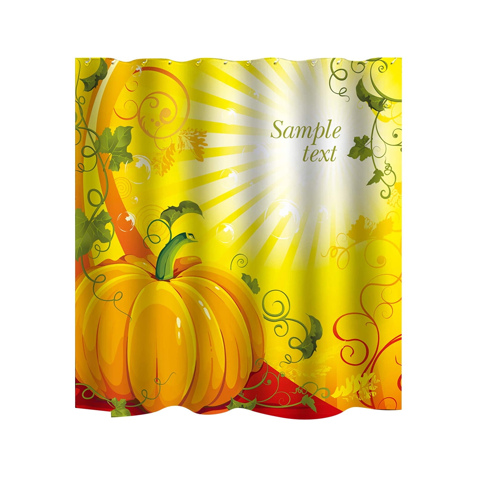 Vintage Retro Halloween Fabric Shower Curtain Spooky Bathroom