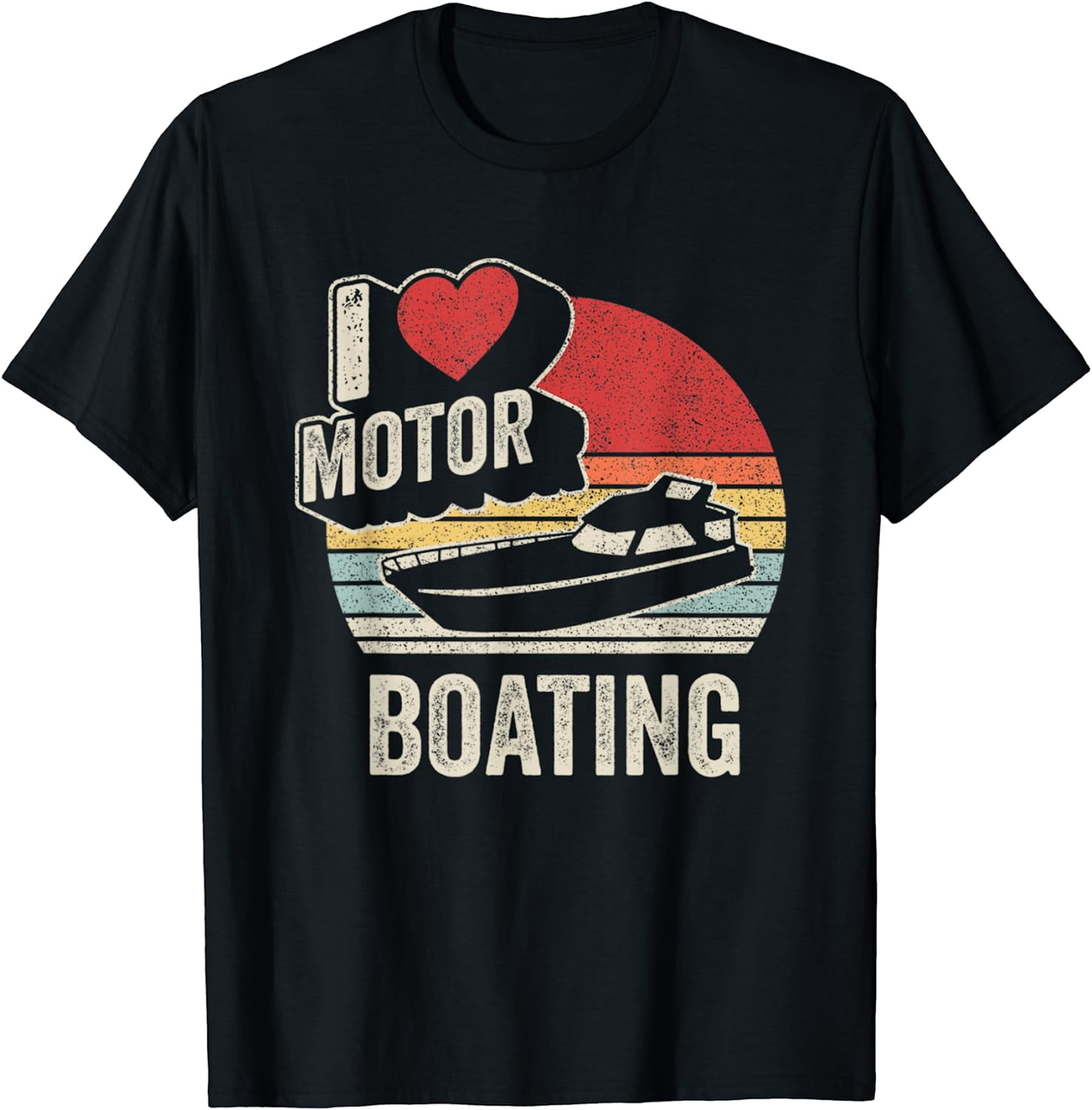 Vintage Retro I Love Motor Boating Funny Boater T-Shirt - Walmart.com