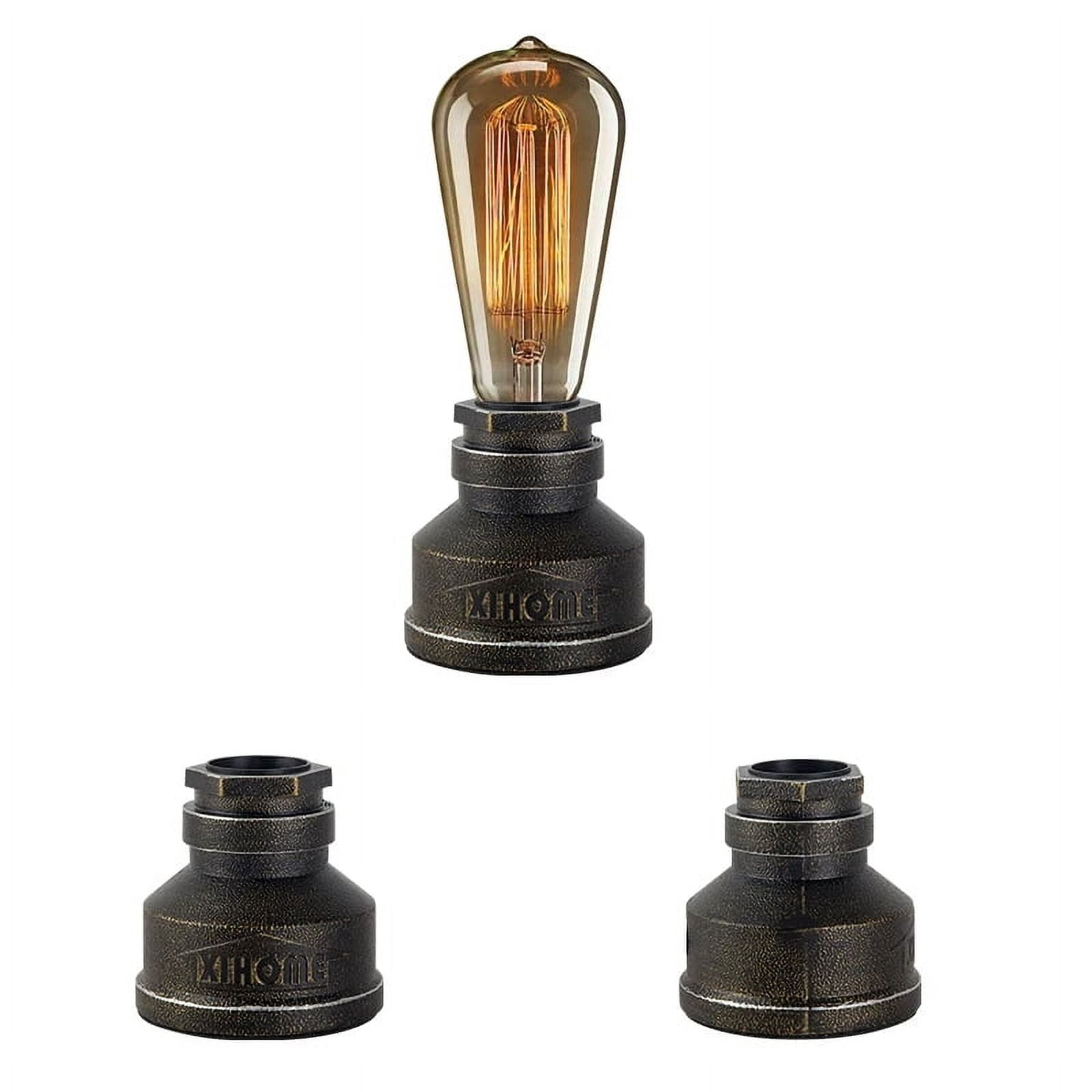 Vintage Retro Industrial Bronze Water Pipe Table Lamp Bar Bedroom Desk ...