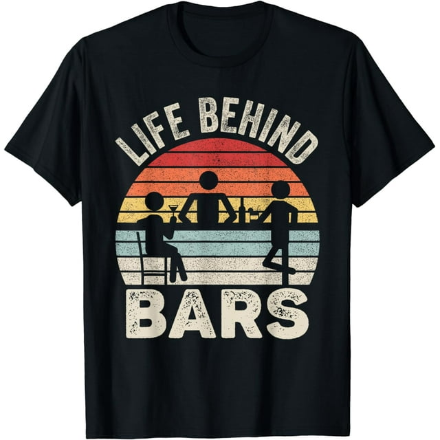 Vintage Retro Life Behind Bars Bartender T-Shirt - Walmart.com