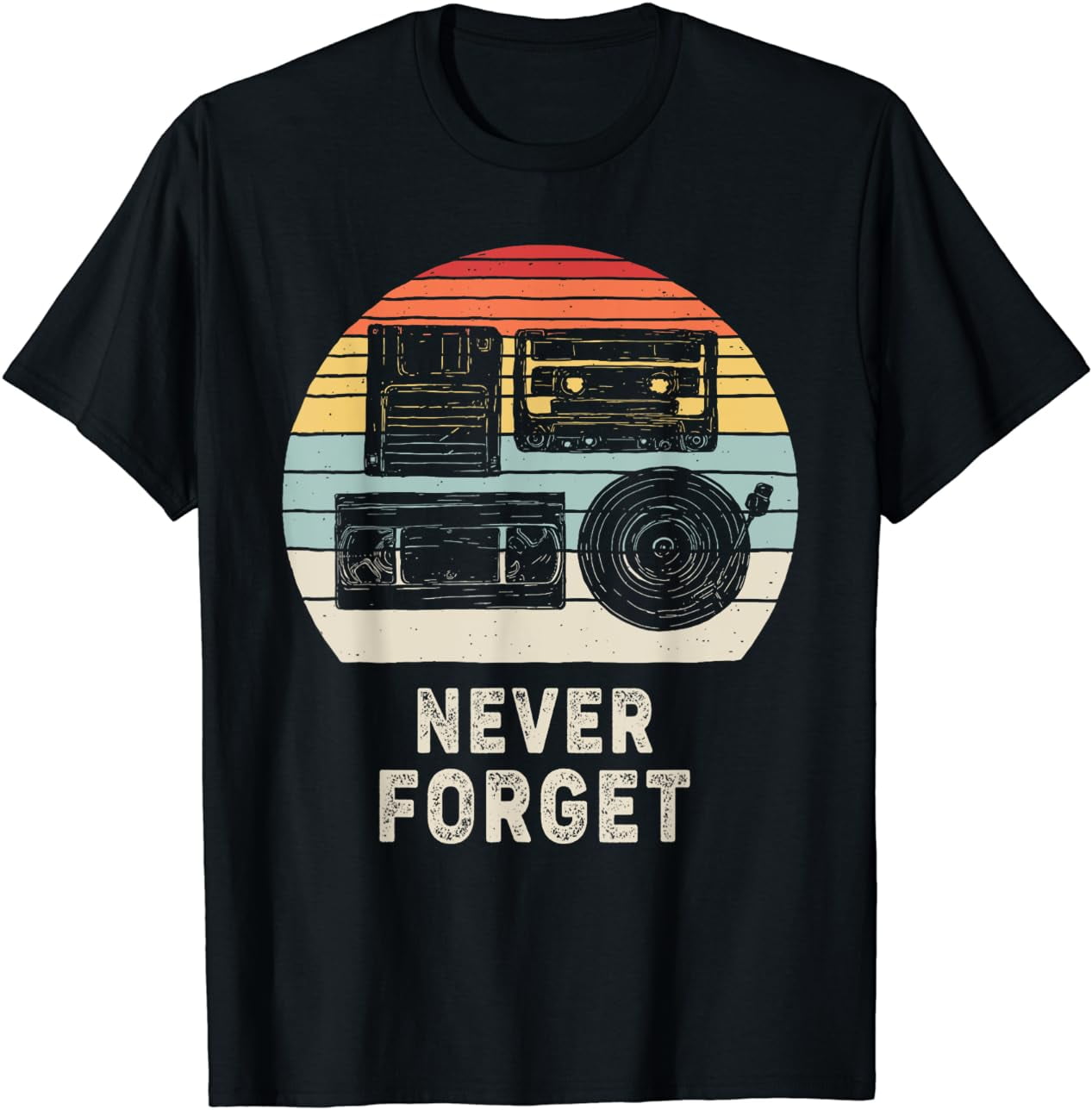 Vintage Retro Never Forget Nostalgia T-Shirt - Walmart.com