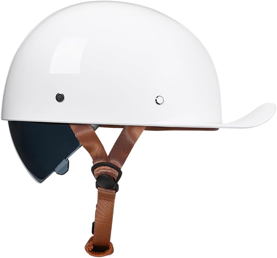 Vintage Retro Open Face Motorcycle Helmet Baseball Cap Half Helmets ...