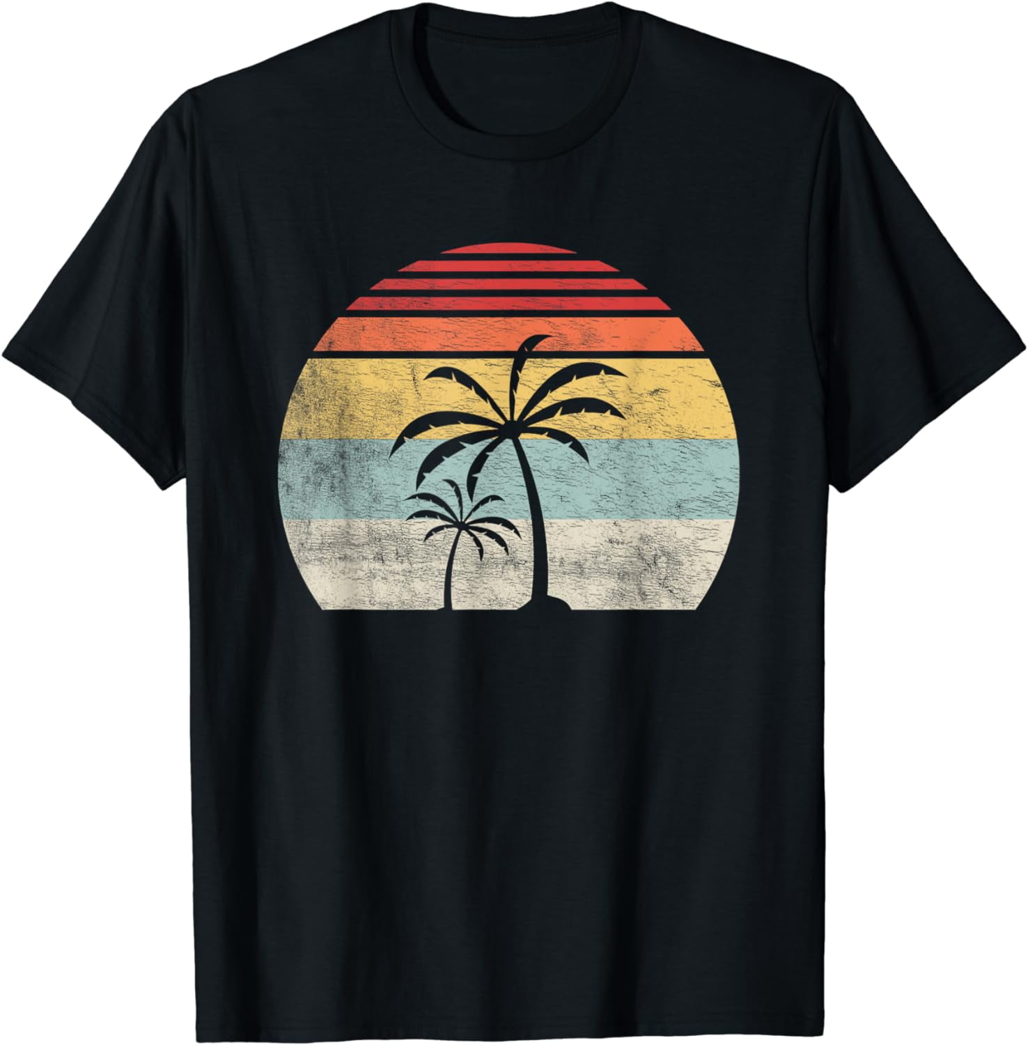 Vintage Retro Palm Tree Shirt Tropical Beach Summer Vacation T-Shirt ...