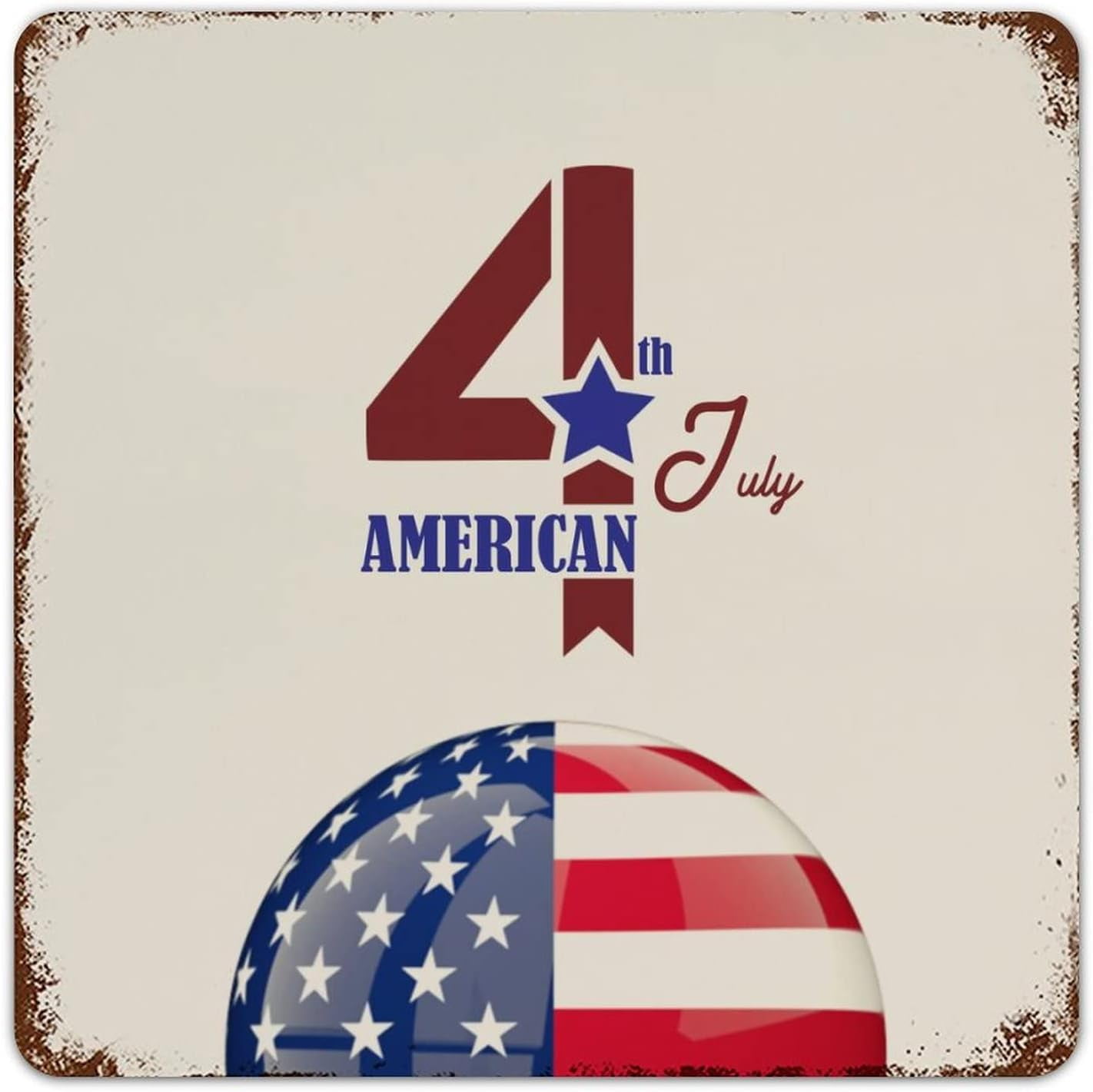 Vintage Retro Patriotic 4th of July Metal Sign Independence Day God ...