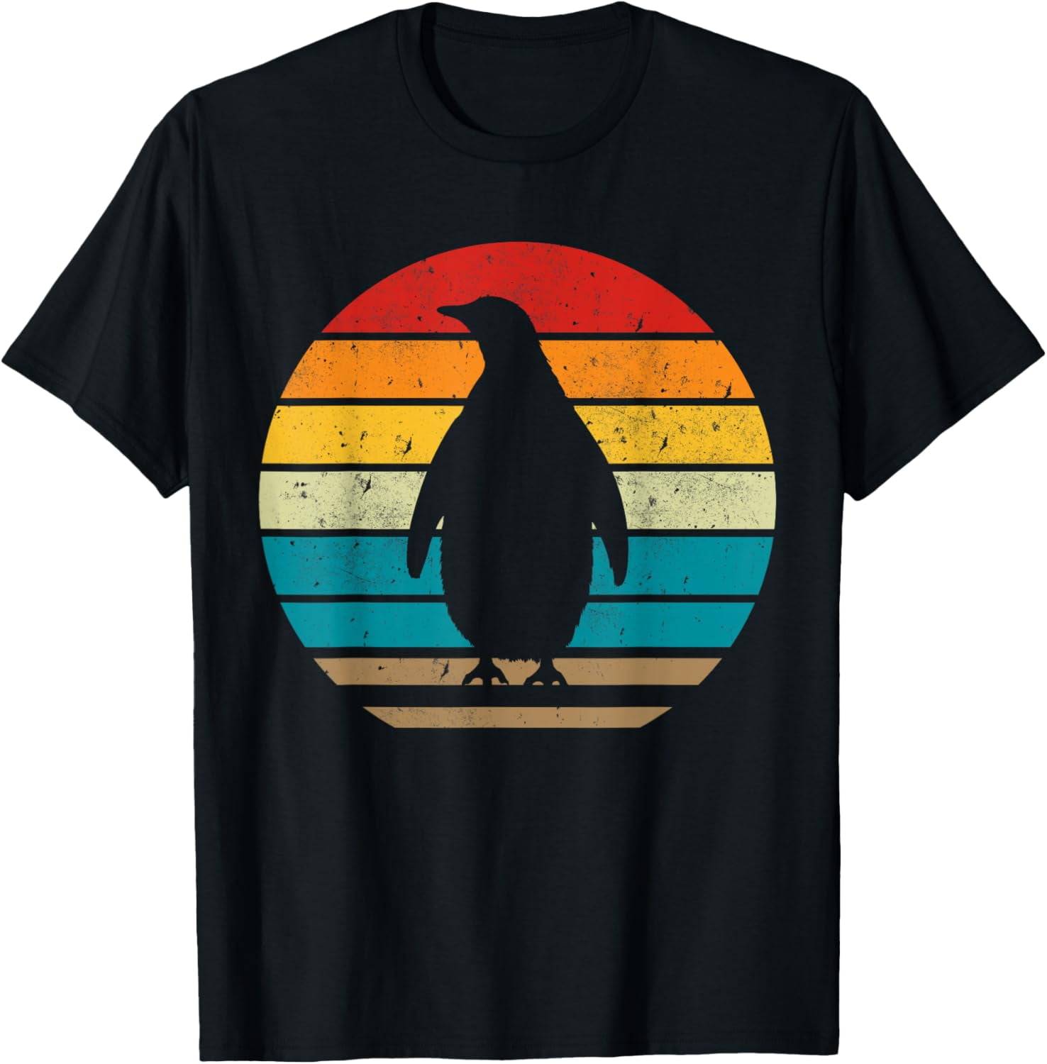 Vintage Retro Penguins Sunset 70s 80s 90s Penguins Party Gif T-Shirt ...