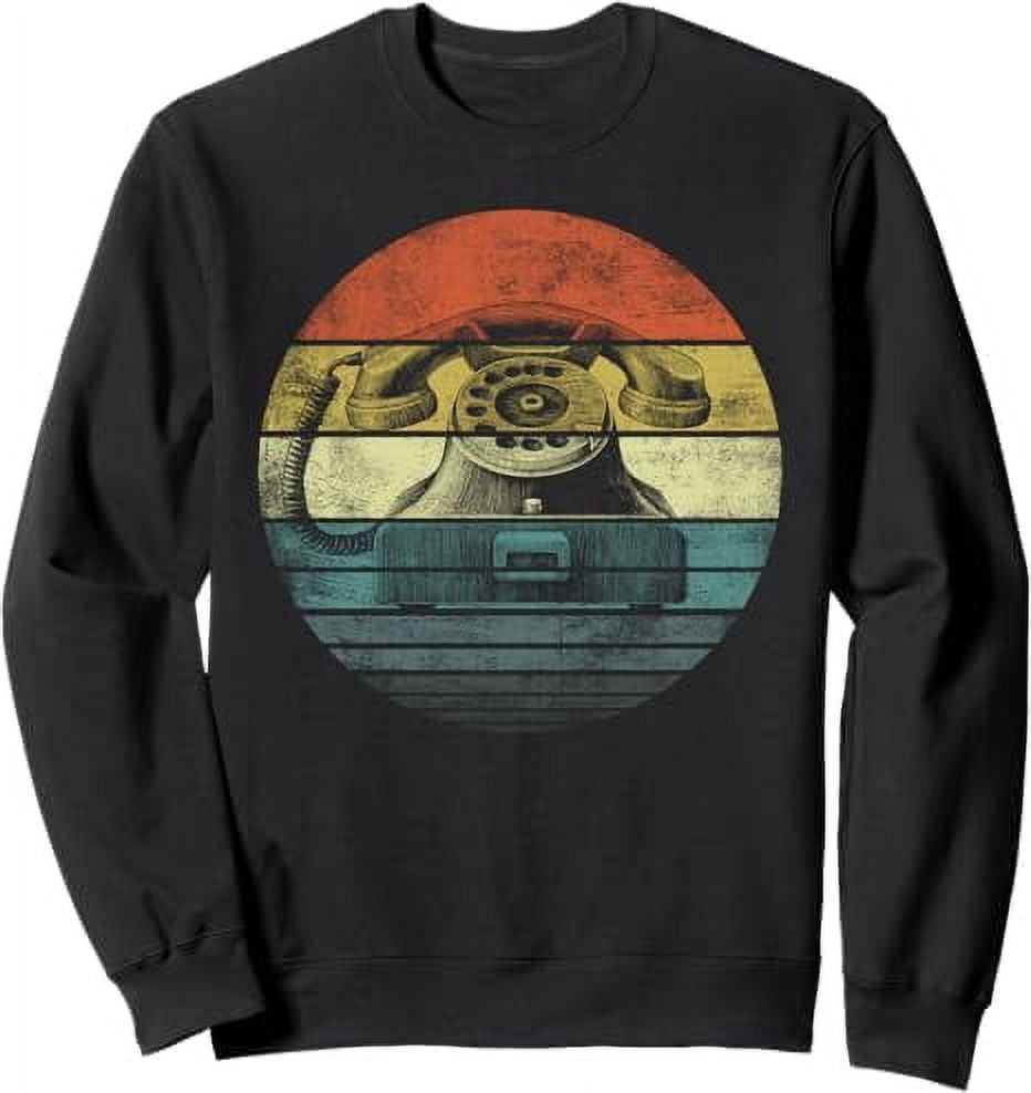 Vintage Retro Phone Gifts Rotary Dial Telephone Call Center Sweatshirt ...