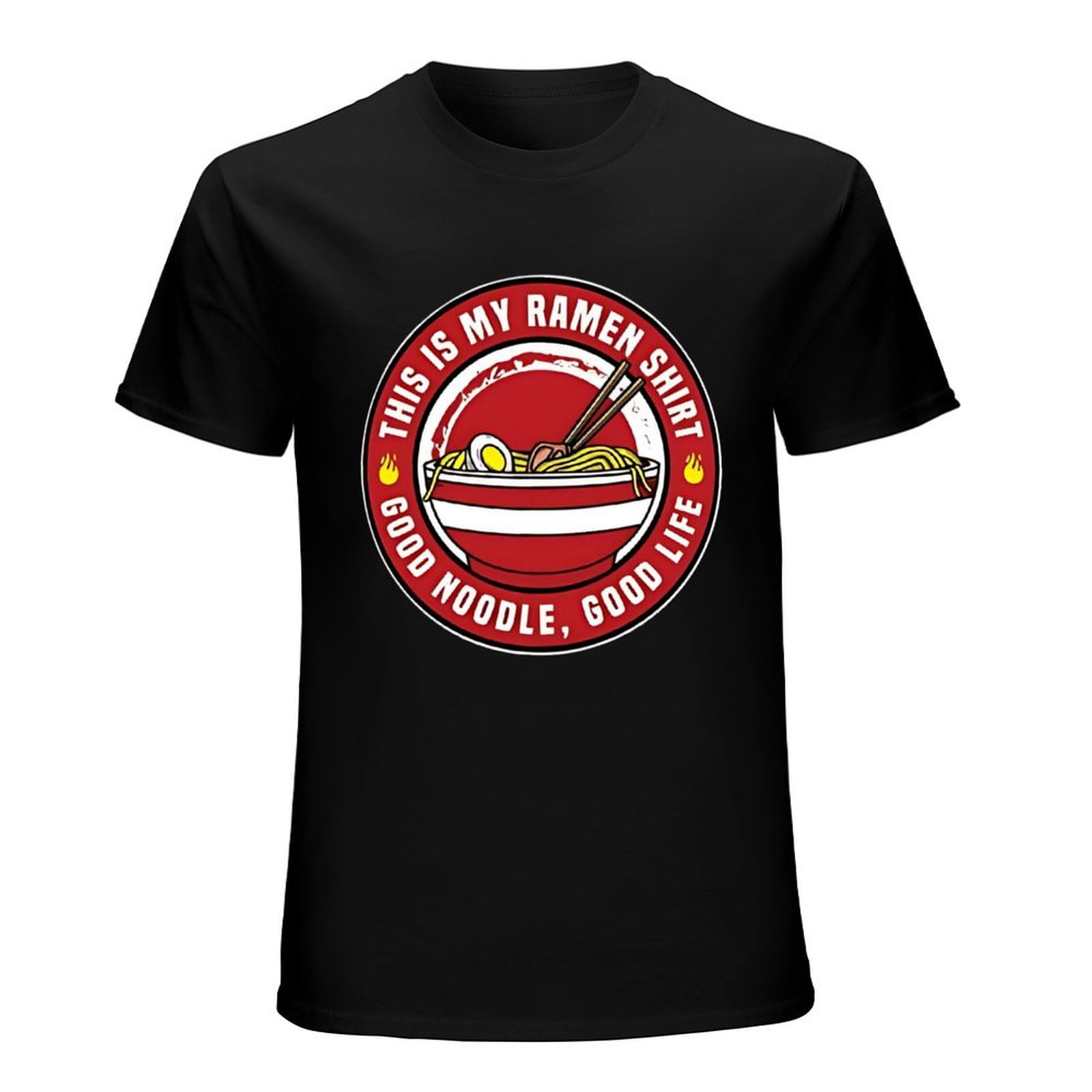 Vintage Retro Ramen Shirt with Badge Emblem - Unique Men's Tee ...