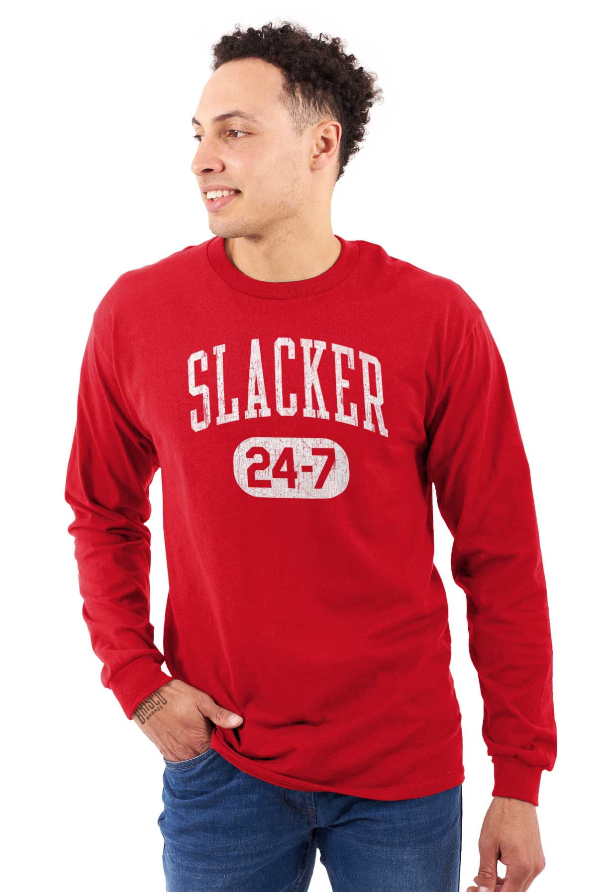 Vintage Retro Slacker 90s Throwback Long Sleeve TShirt Men Women Brisco Brands M - Walmart.com