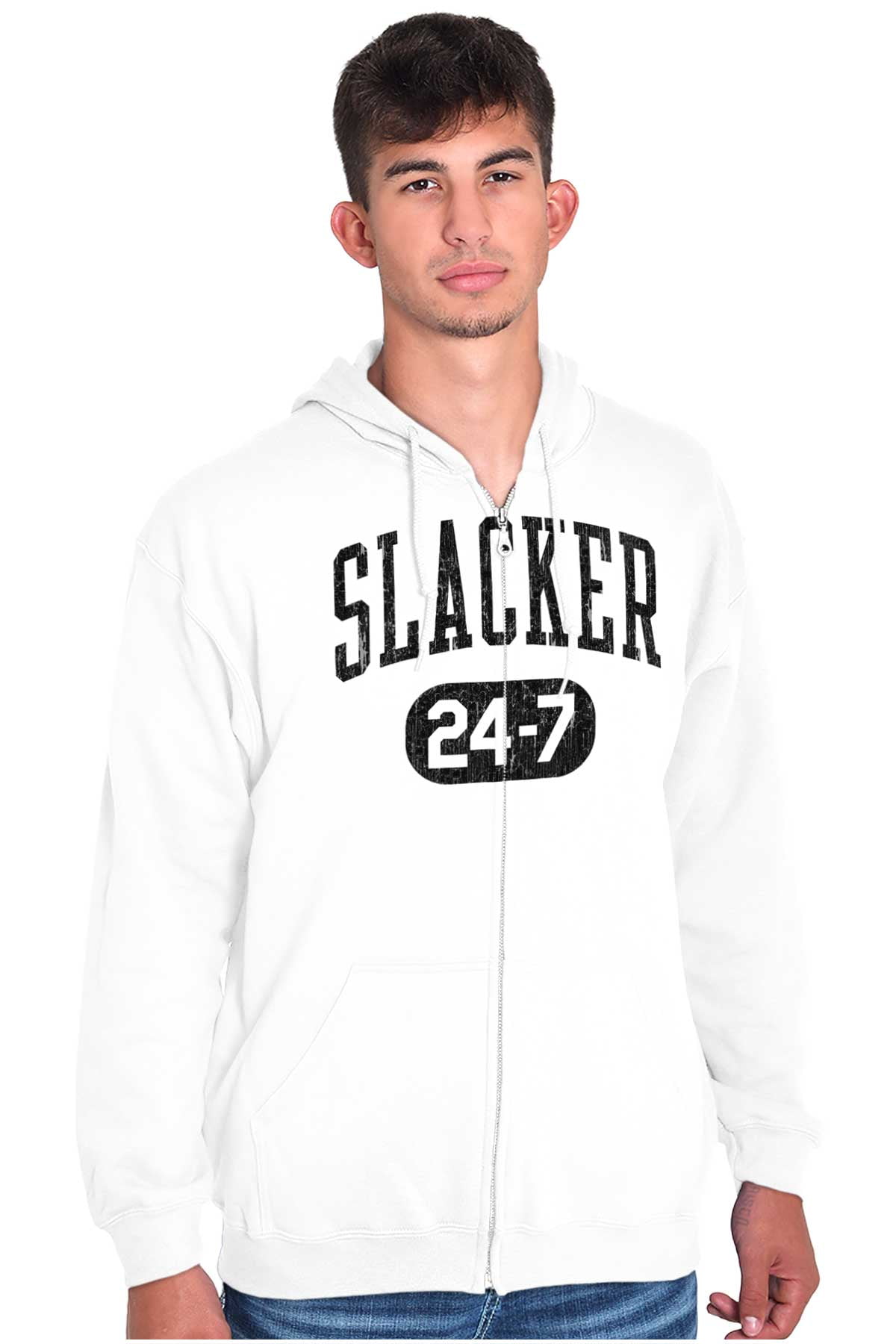 Vintage Retro Slacker 90s Throwback Unisex Plus Size Zip Hoodie Brisco ...