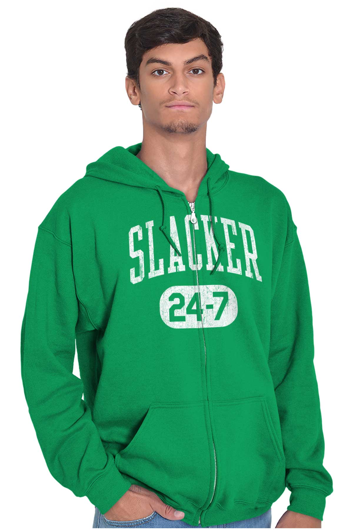 Vintage Retro Slacker 90s Throwback Zip Up Hoodie Men's Women's Brisco ...