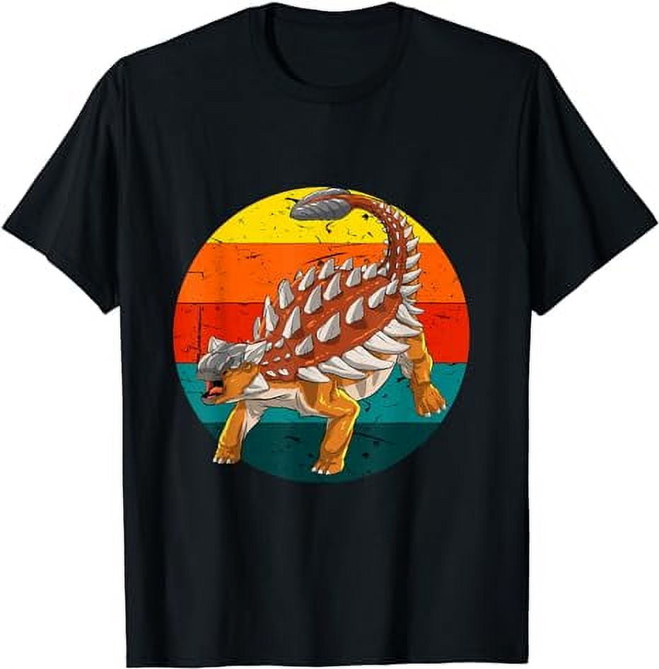 Vintage Retro Style Ankylosaurus Dinosaur Design T-Shirt - Walmart.com