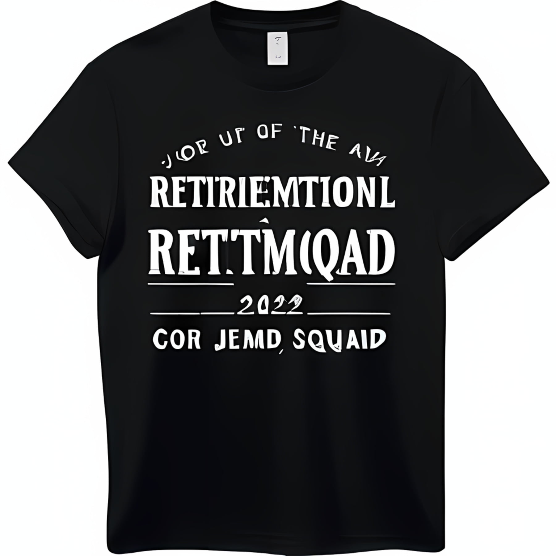 Vintage Retro Style Black T-Shirt with Bold 'Are you up for ...