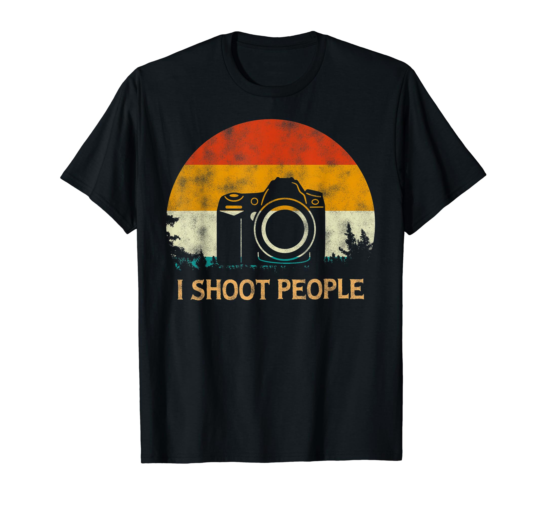 Vintage Retro Style Shutterbug Pine Tree Camera Photographer T-Shirt - Walmart.com