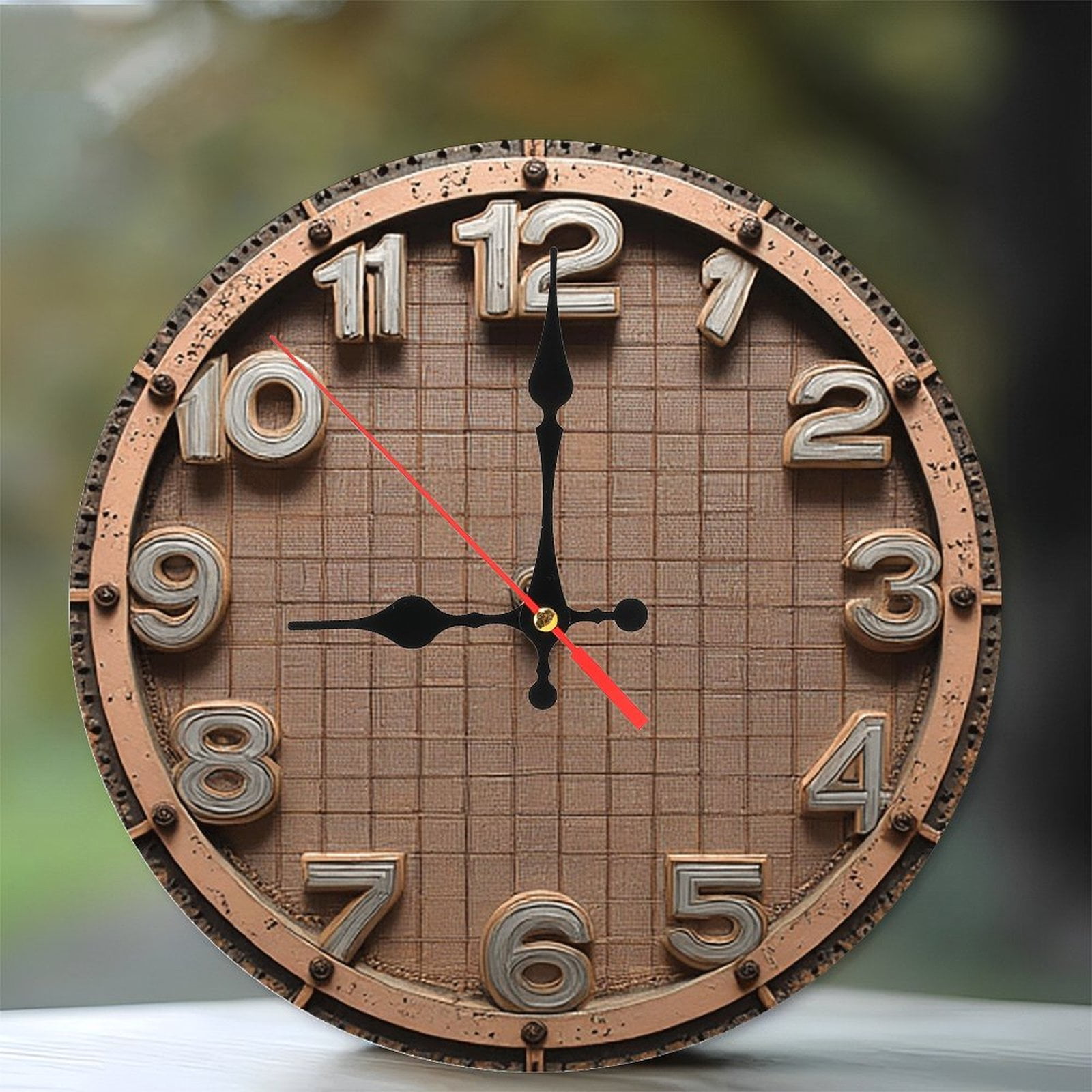 Vintage Retro Style Wall Clock Home Decor 10-Inch Silent Wooden Wall ...