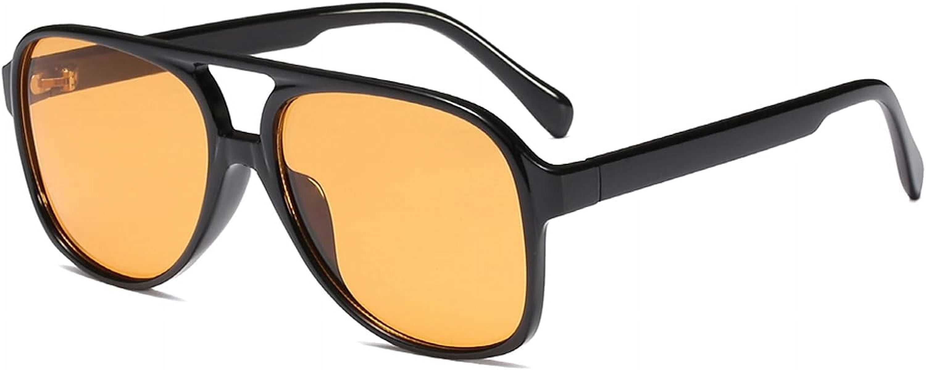 Vintage Retro 70s Sunglasses for Women Men Classic Large Square Aviator ...