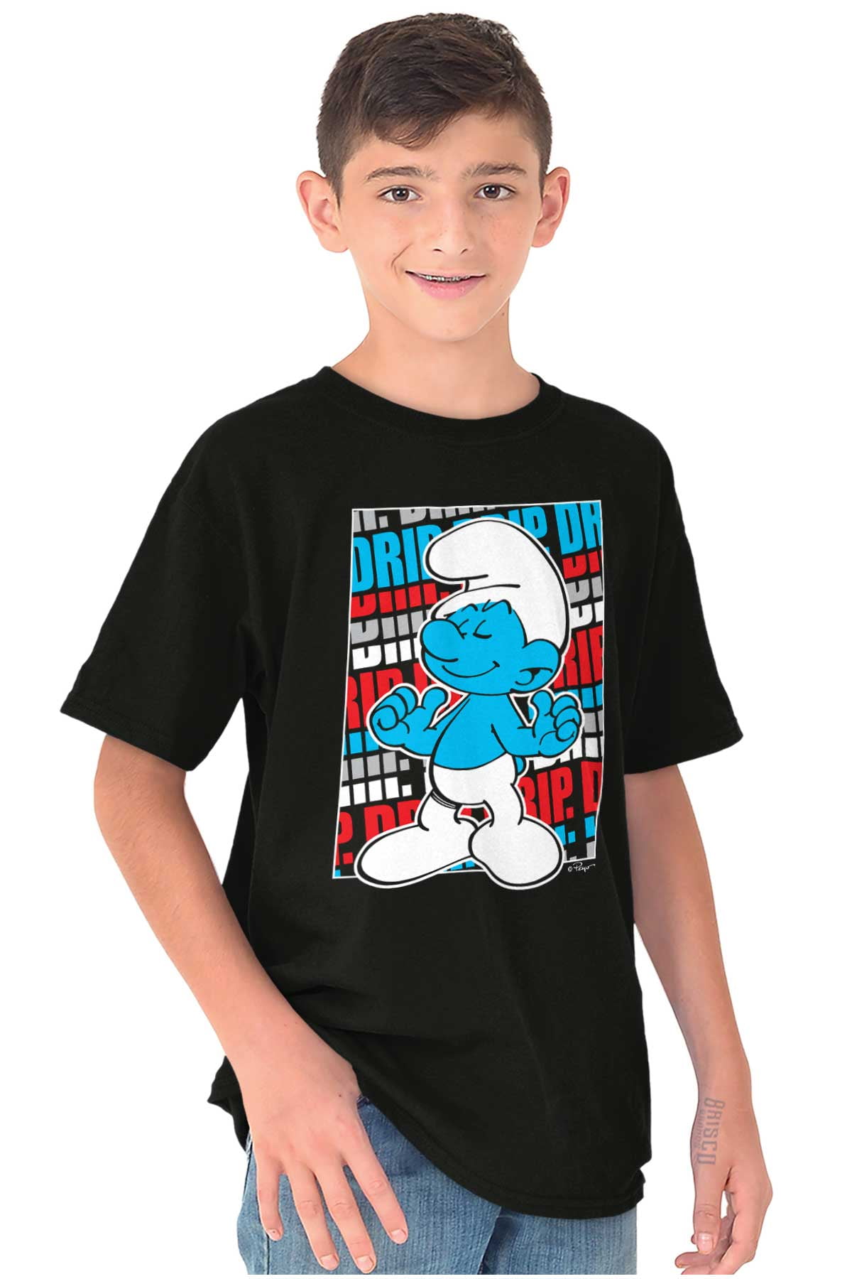 Vintage Retro The Smurfs Cartoon Drip Crewneck T Shirts Boy Girl Teen ...