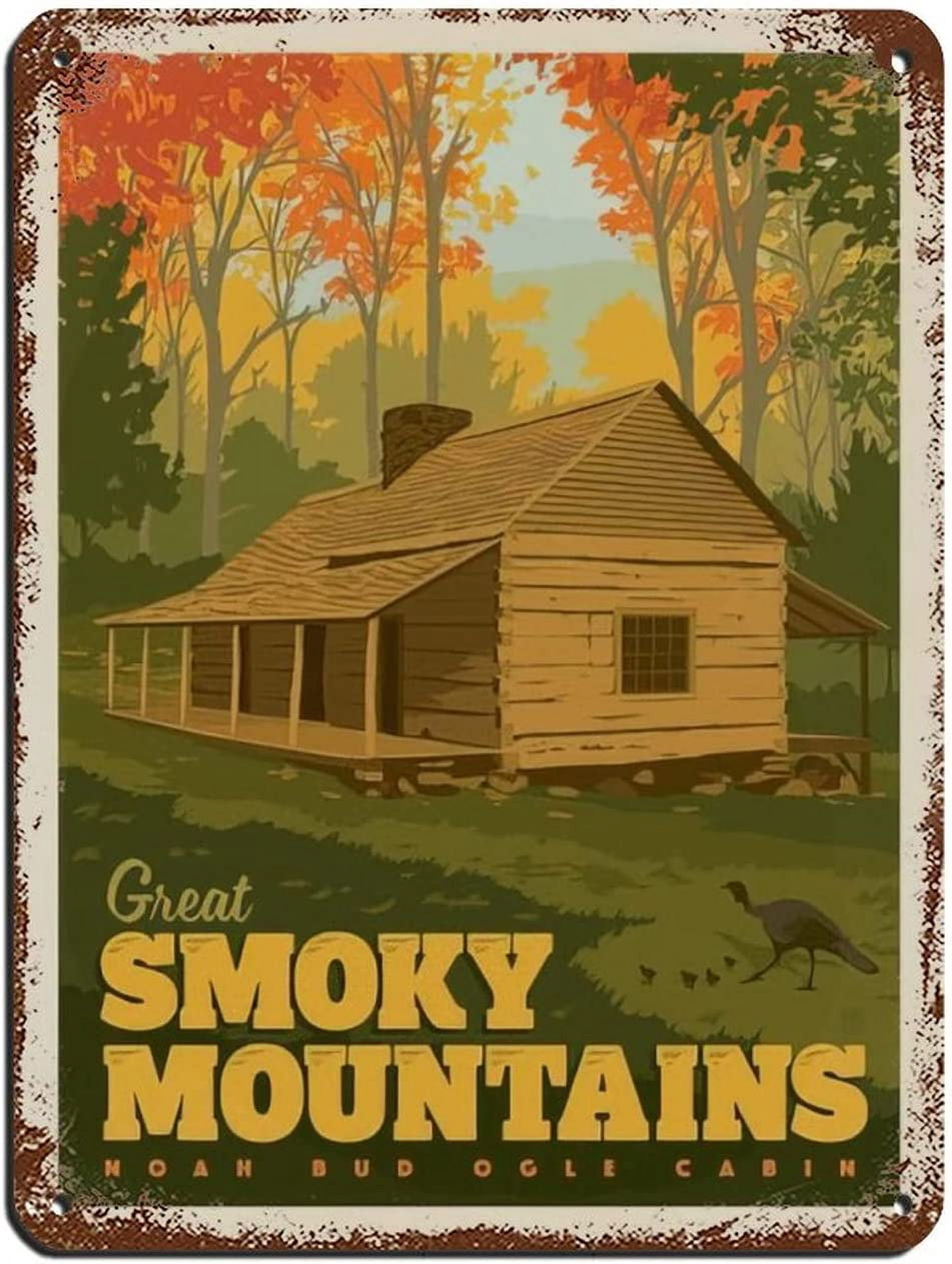 Vintage Retro Travel Great Smoky Mountains National Park Noah Bud Ogle ...