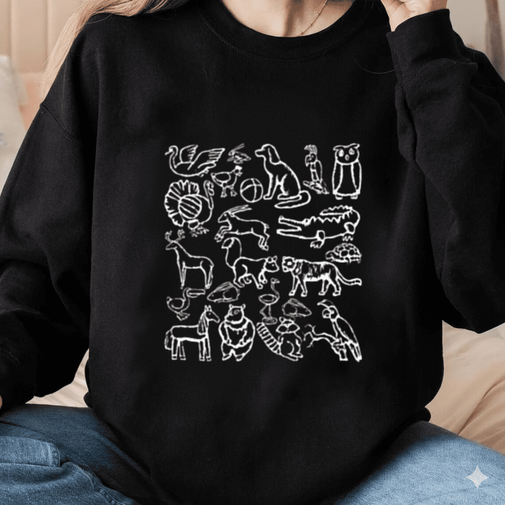 Vintage Retro Wildlife Nature Animal 90s Nostalgia Holiday Sweatshirt, up to size 5XL - Walmart.com