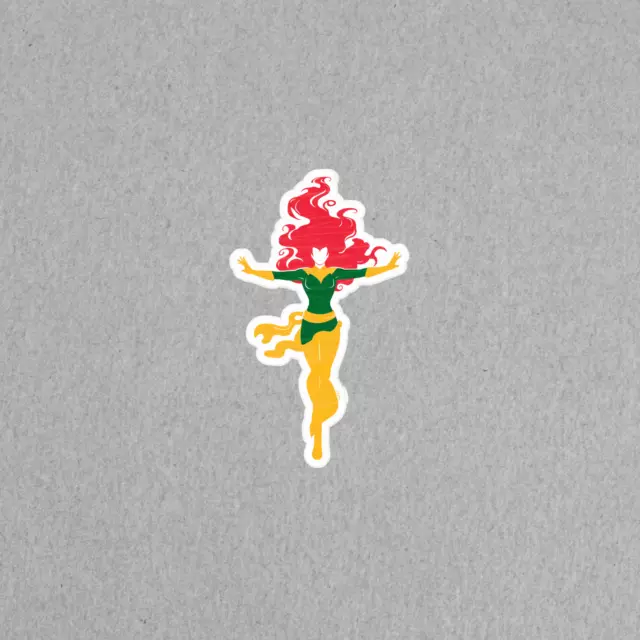Vintage Retro X-Men Phoenix Jean Grey Sticker Decal Marvel Comics ...