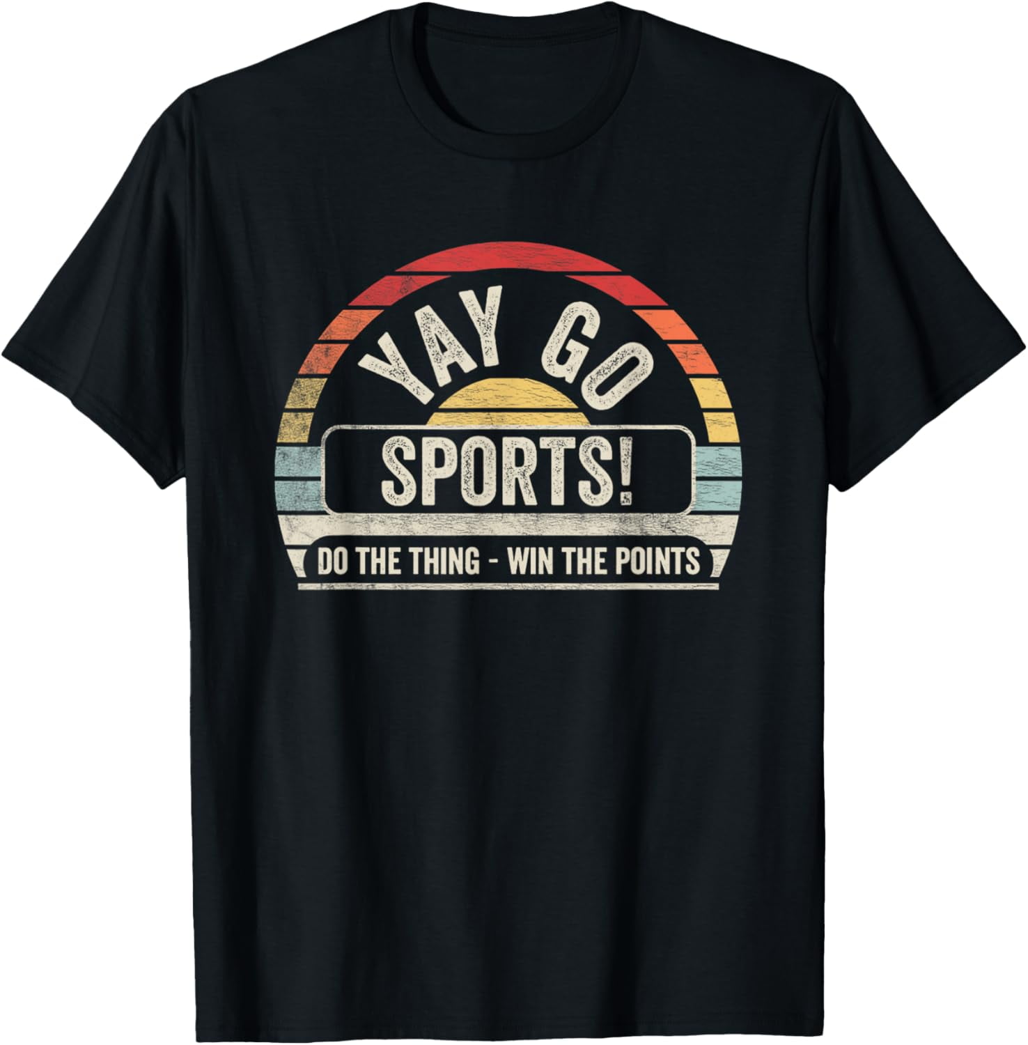 Vintage Retro Yay Go Sports! Funny Sports T-Shirt - Walmart.com