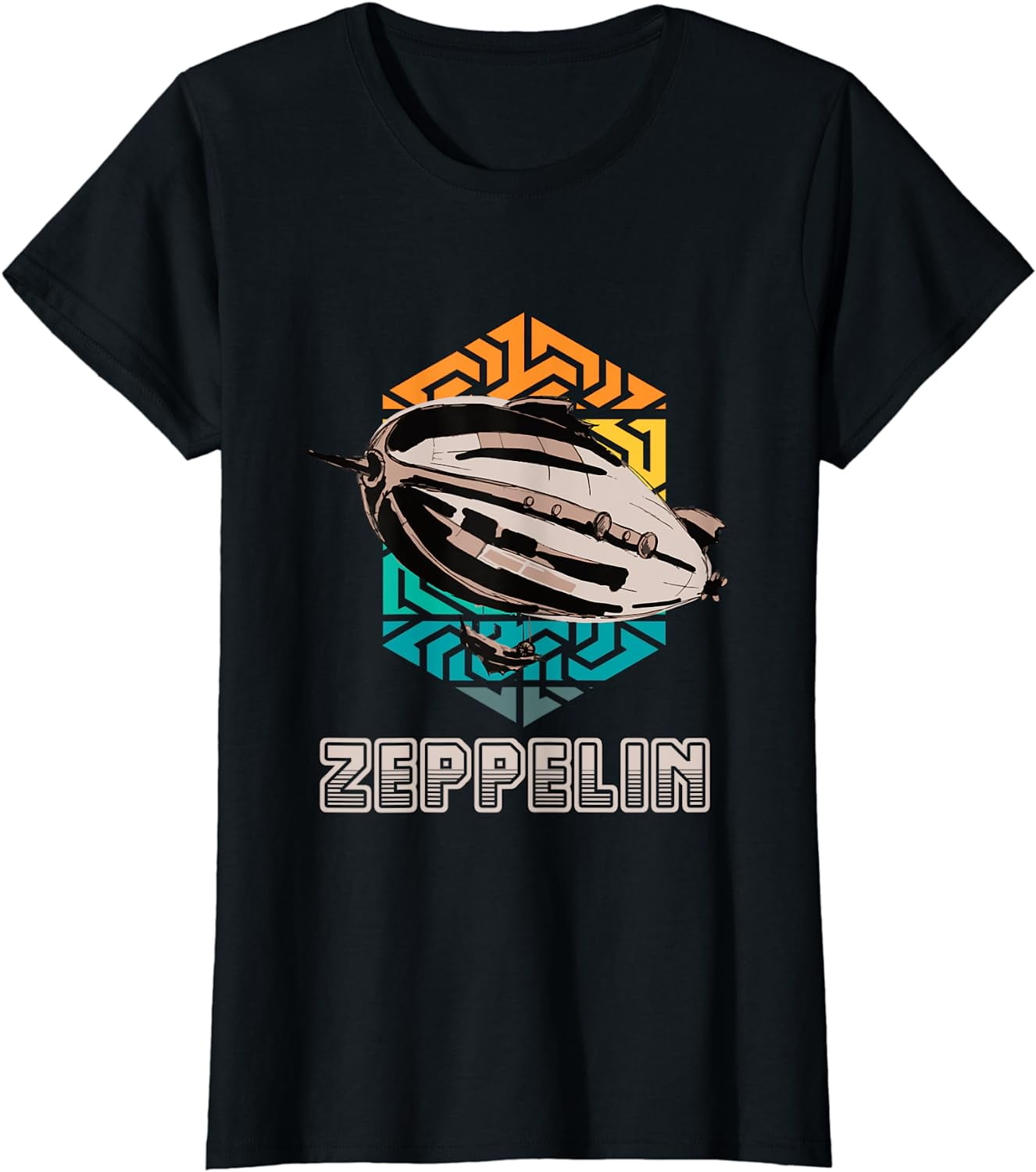 Vintage Retro Zeppelin 70s & 80s Blimps Dirigible Airship T-Shirt ...