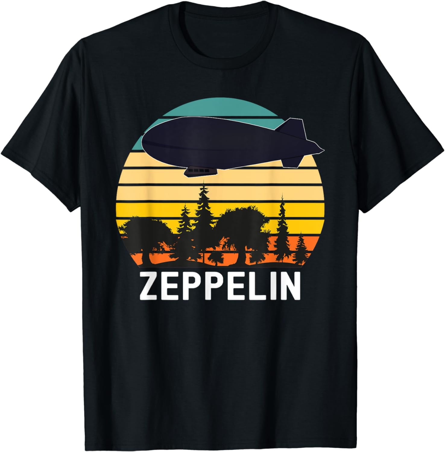 Vintage Retro Zeppelin - Dirigible Airship T-Shirt - Walmart.com
