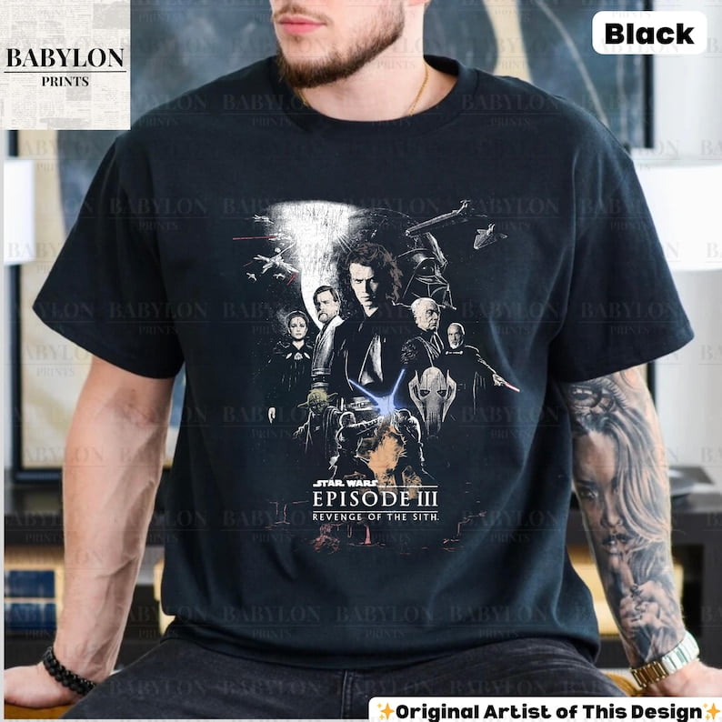 Vintage Revenge of the Sith T-Shirt Anakin Skywalker Darth Vader Tee ...